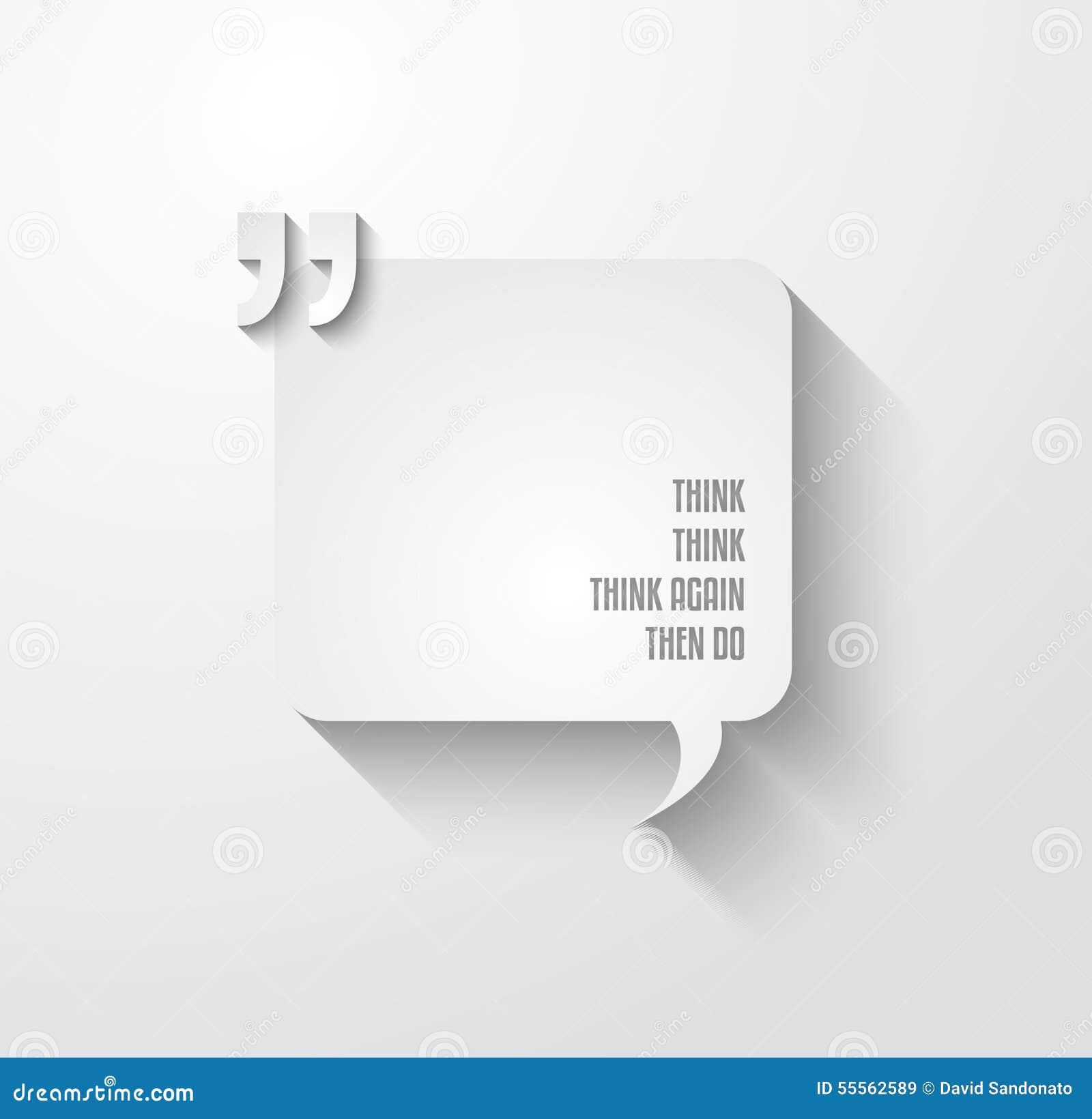 Quotation Mark Frame with Flat Style and Space for Text. Stock Vector ...
