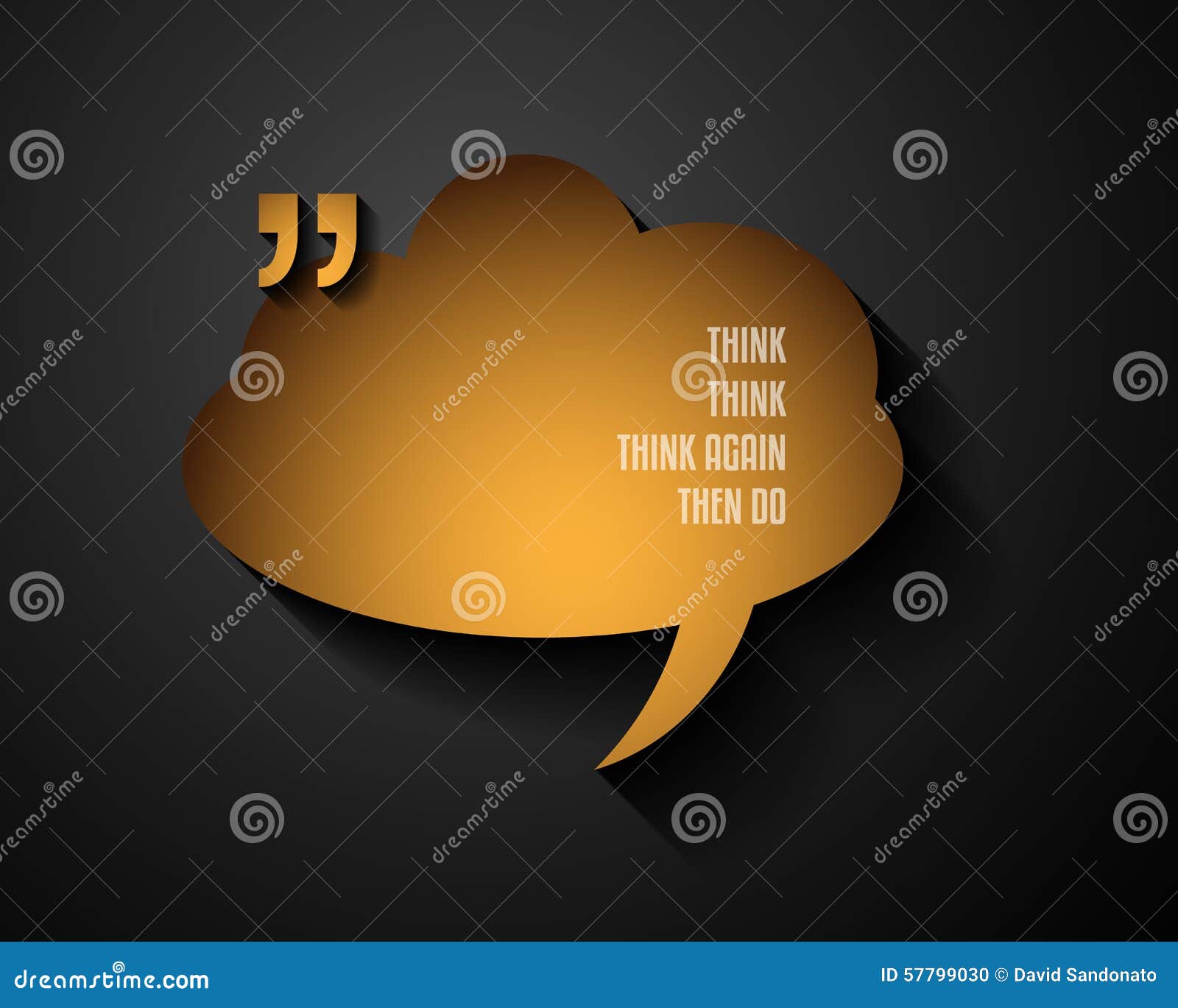 Quotation Mark Frame with Flat Style and Space for Text. Stock Vector ...