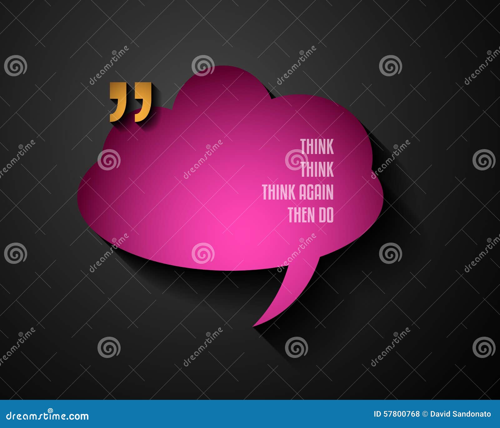 Quotation Mark Frame with Flat Style and Space for Text Stock Vector ...