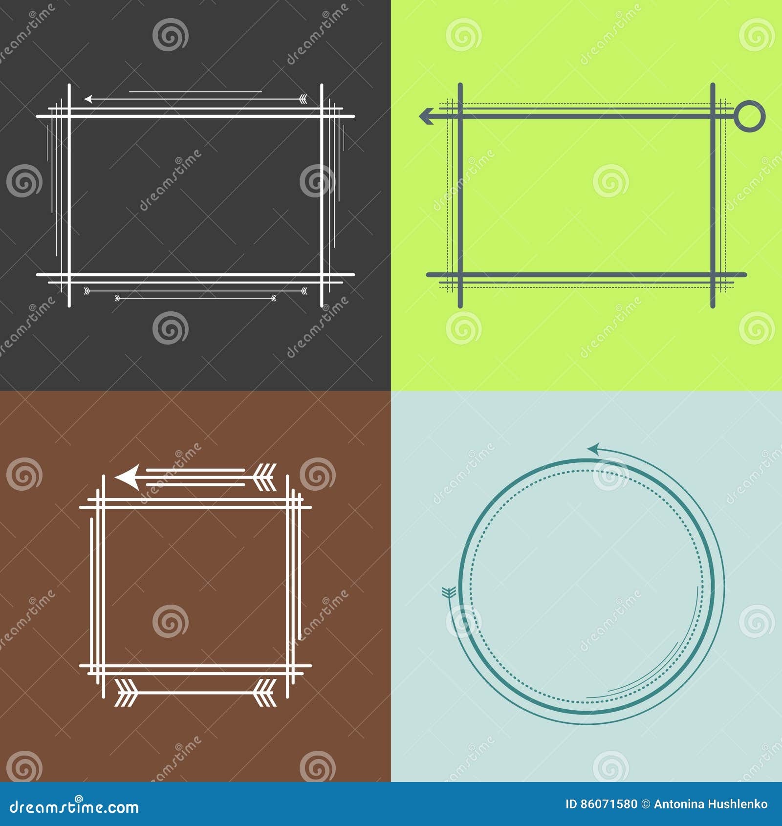 Quotation Mark Frame With Flat Style And Space For Text. Retro Template ...