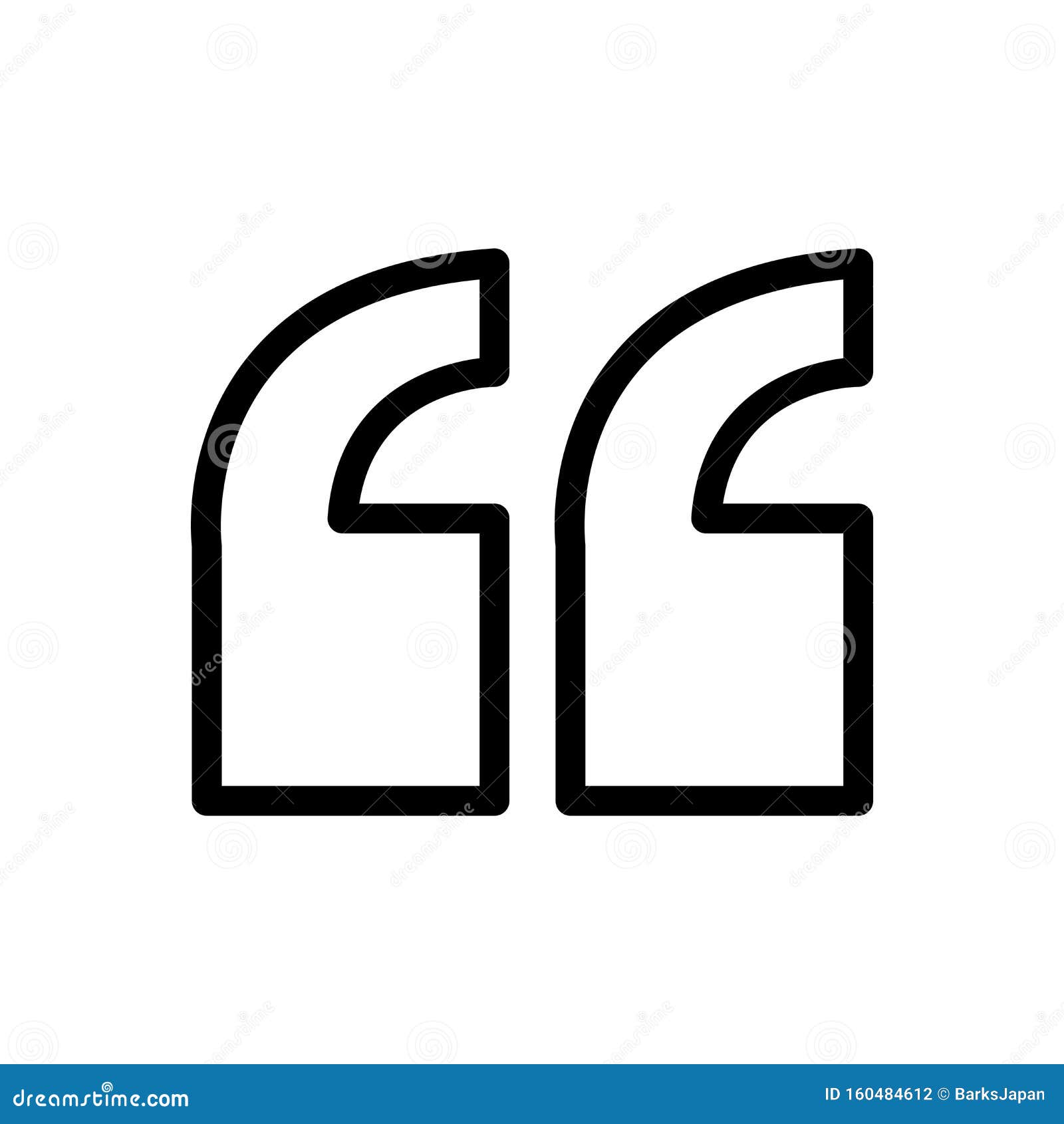 Quotation Mark Icon Vector Illustration Stock Vector - Illustration of ...