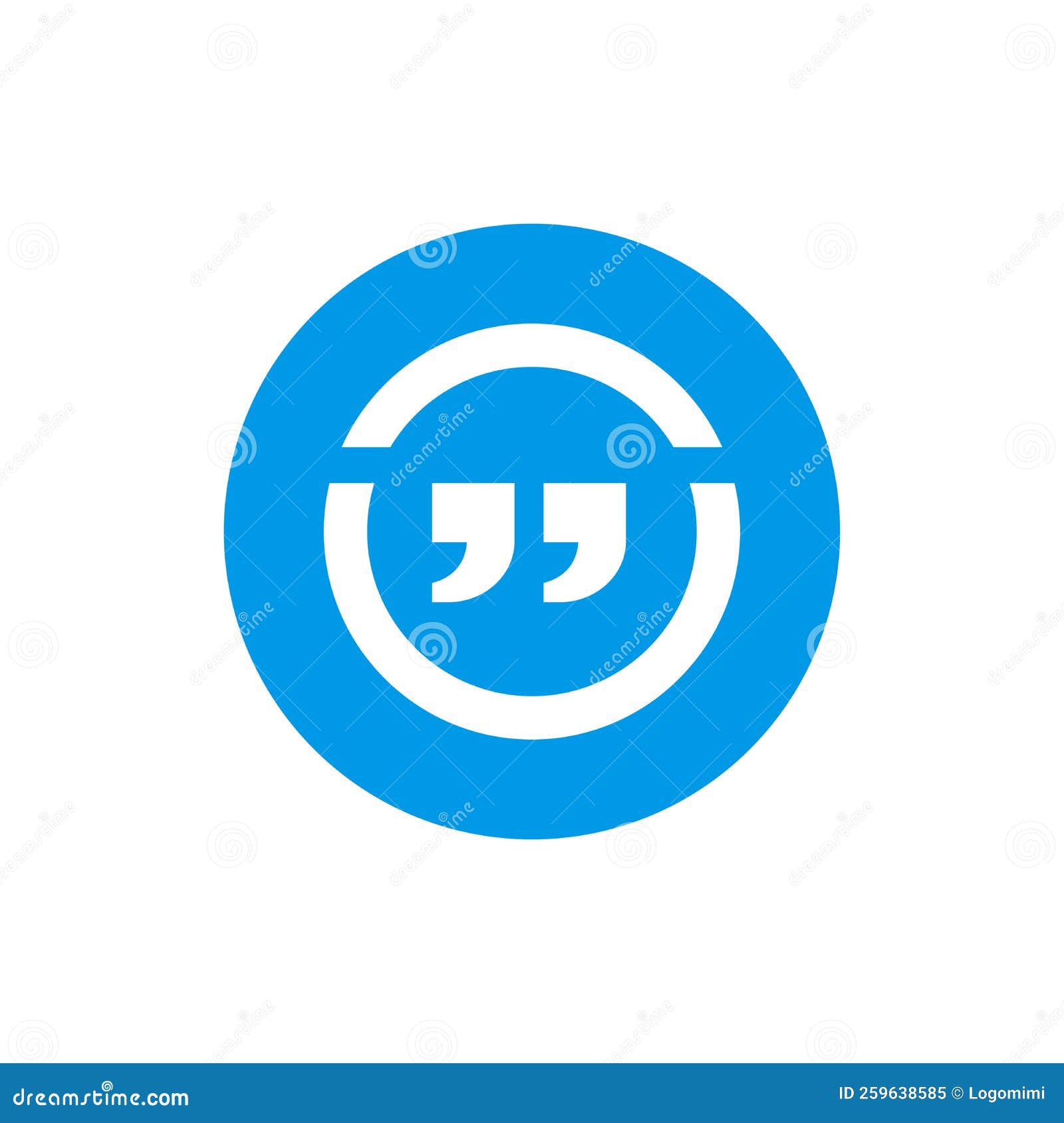 Quotation Mark Logo Icon Design, Simple Quote Icon - Vector Stock ...
