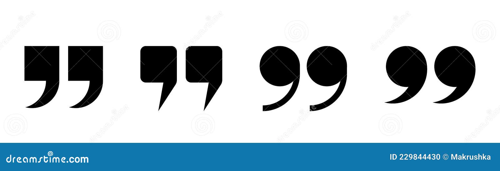 Quotation Mark Set. Comma Symbol in Black. Quote Symbol. Quotation ...