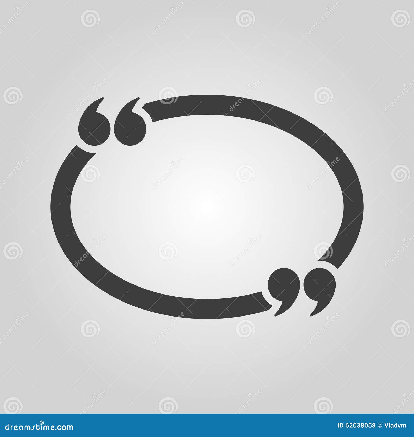The Quotation Mark Speech Bubble Icon. Quotes, Citation, Opinion Symbol ...