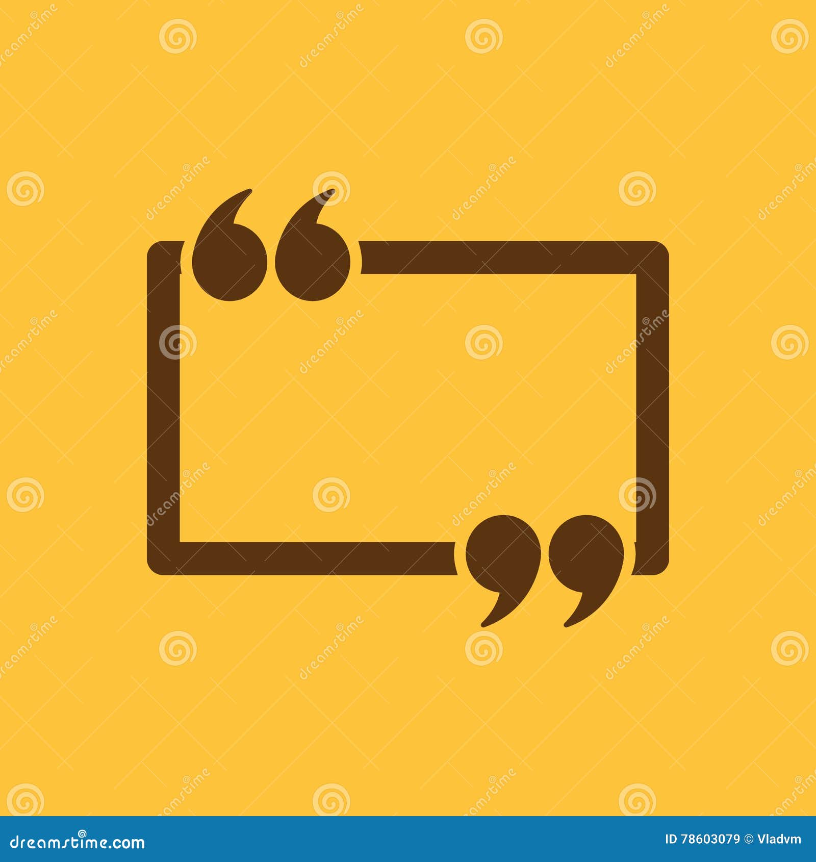 The Quotation Mark Speech Bubble Icon. Quotes, Citation, Opinion Symbol ...