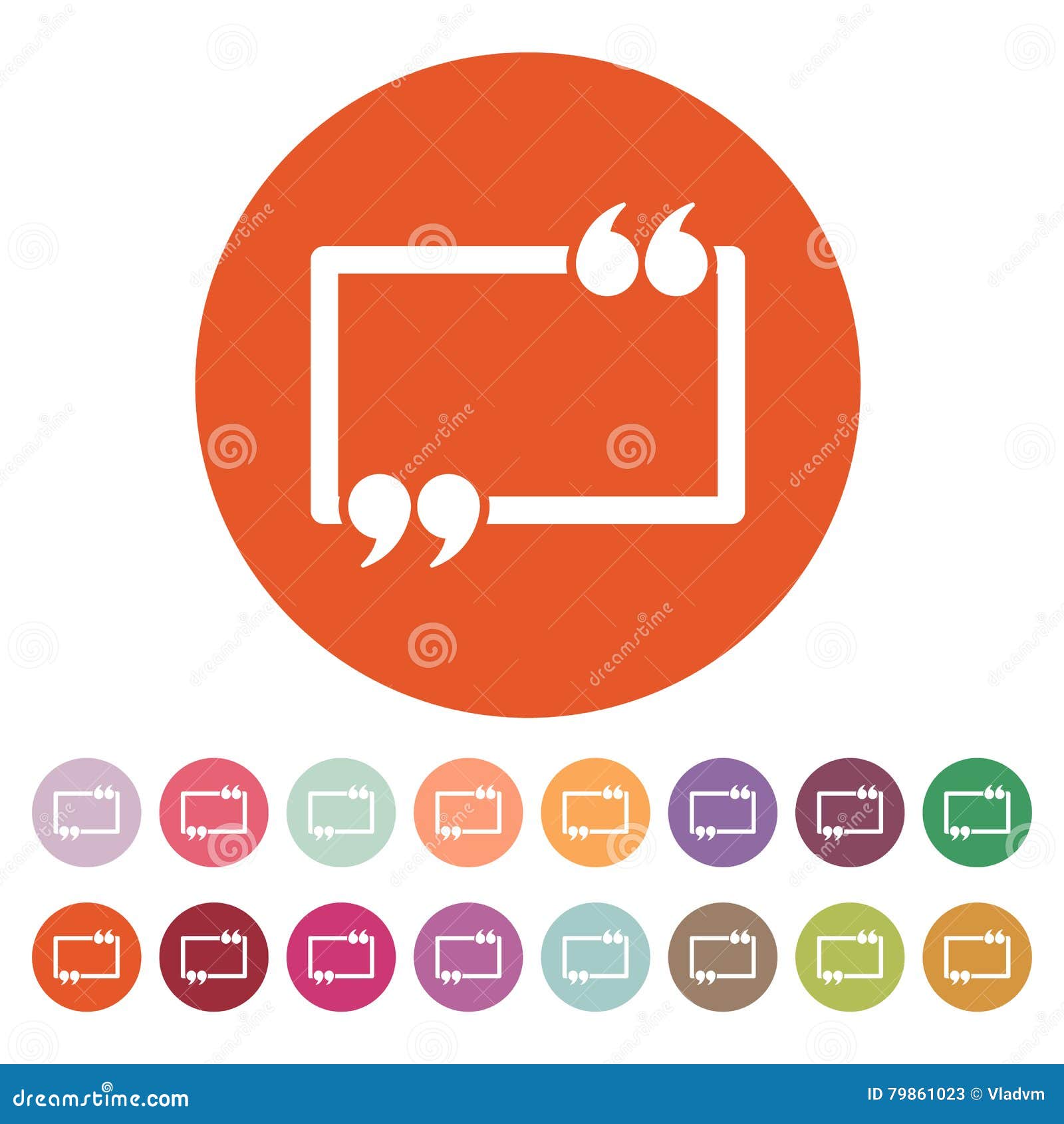The Quotation Mark Speech Bubble Icon. Quotes, Citation, Opinion Symbol ...