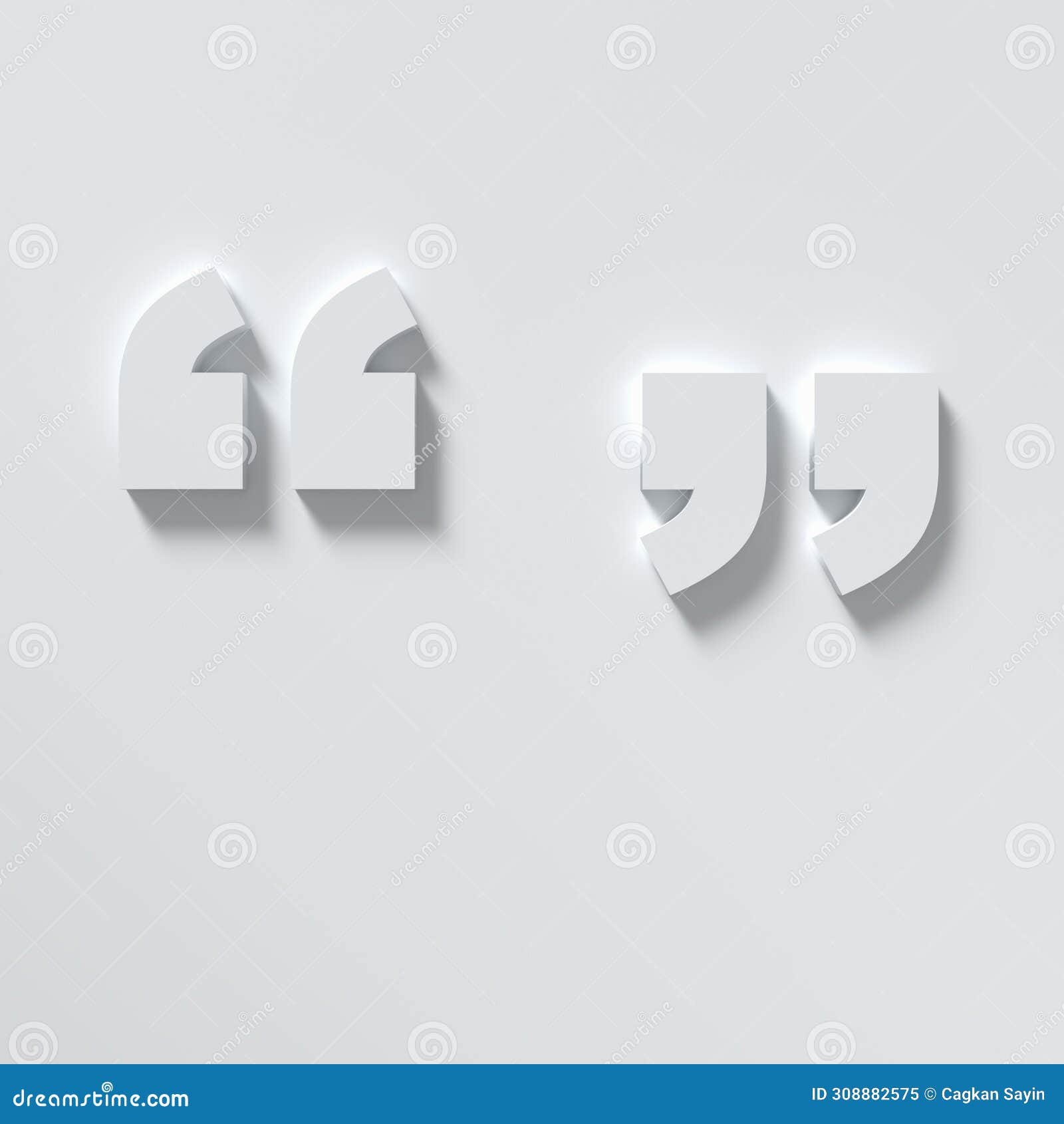 Quotation Mark Symbol on White Background Stock Illustration ...