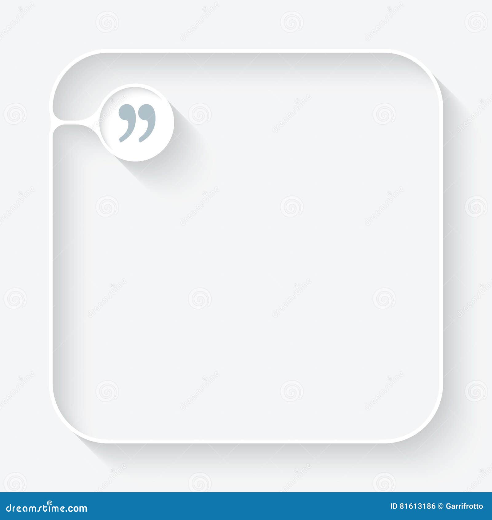 Quotation mark stock vector. Illustration of identity - 81613186