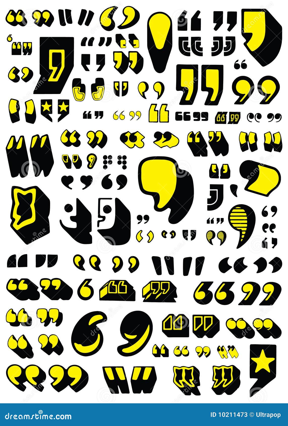 Quotation Marks. Text Block Quote Opinion Or Idea Citation Vector Icons ...