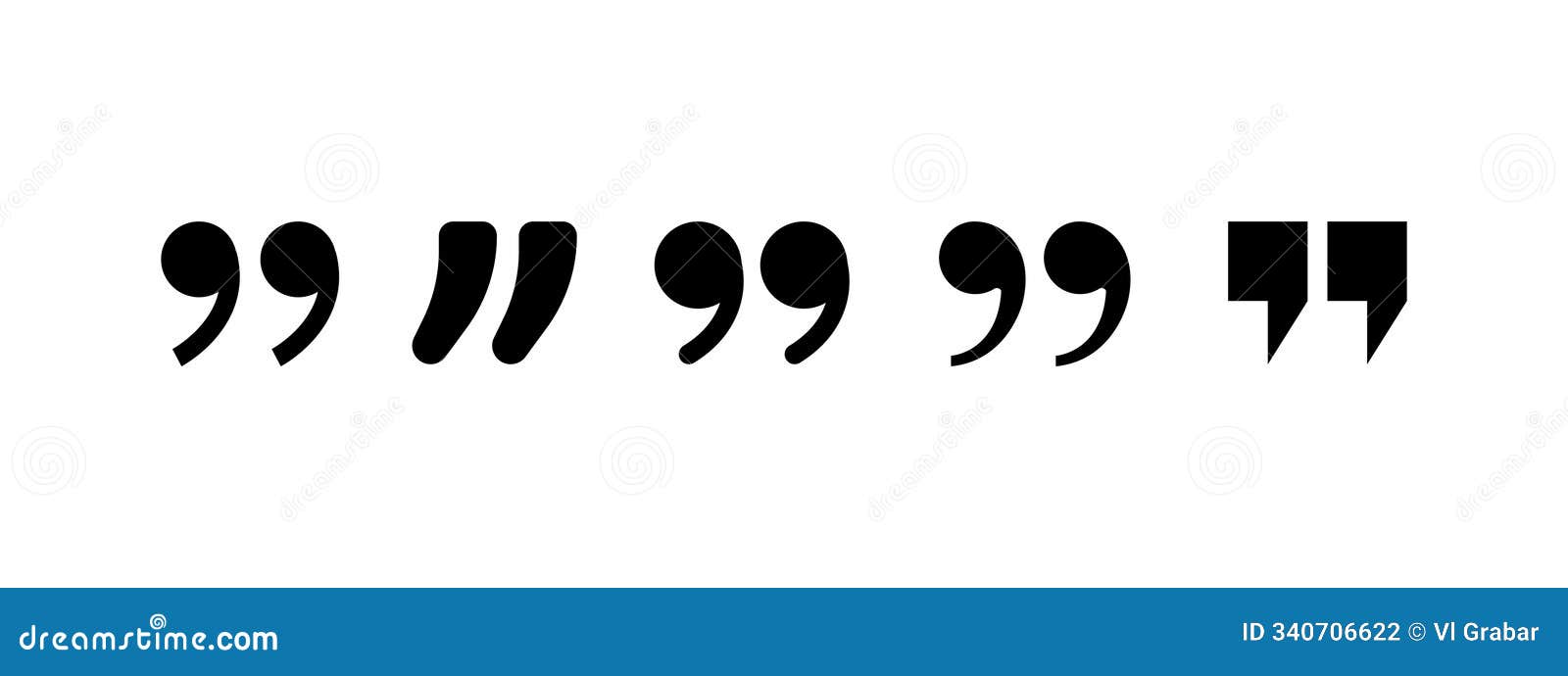 Quotes Icon Set. Quote Symbol And Mark Quote. Quotemarks Outline Vector ...