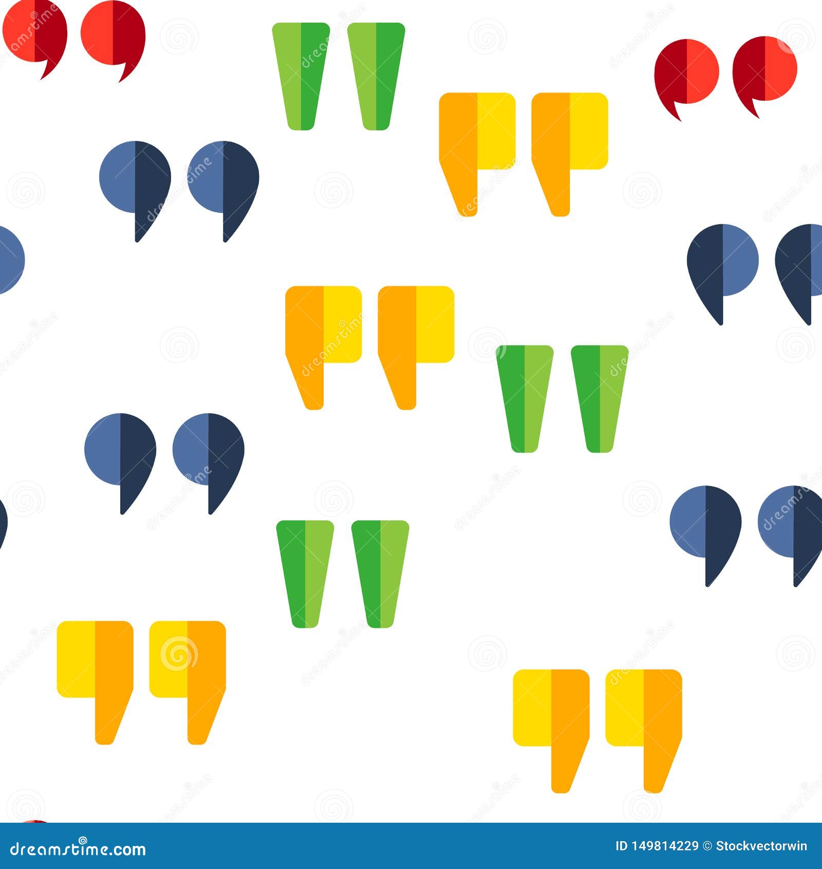 Inverted Commas Sign And Text Box Cartoon Vector | CartoonDealer.com ...