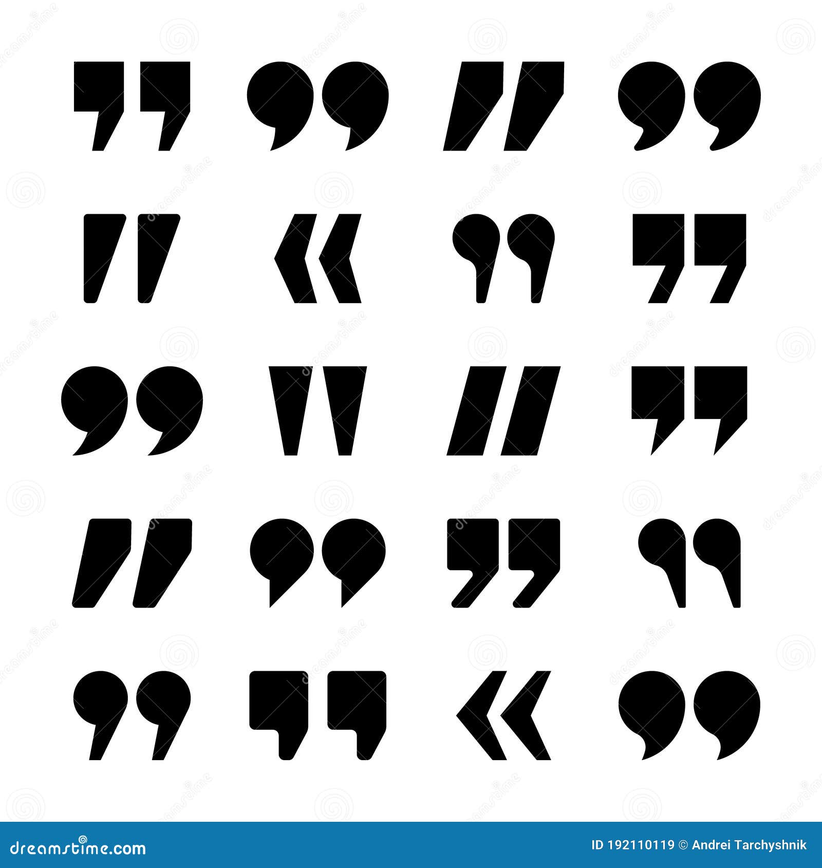 Quotation Marks Vector Collection. Quotes Icon. Speech Mark Symbol ...