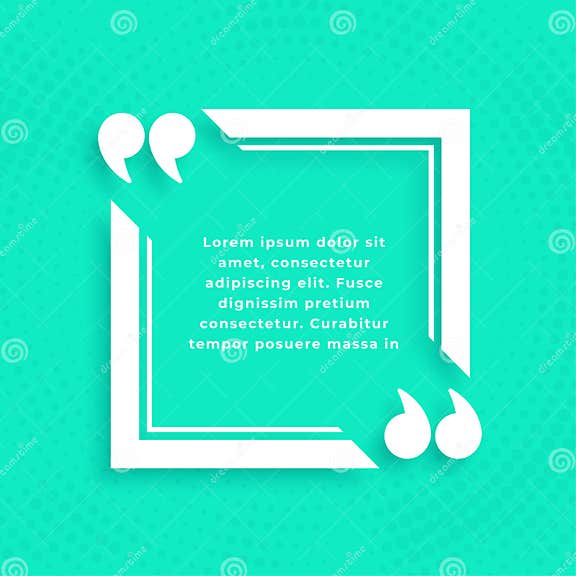 Quotation Message Frame Template for Social Media Post Stock Vector ...