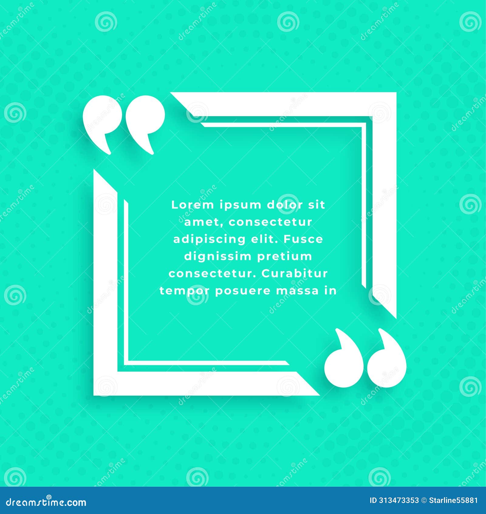 Quotation Message Frame Template for Social Media Post Stock Vector ...