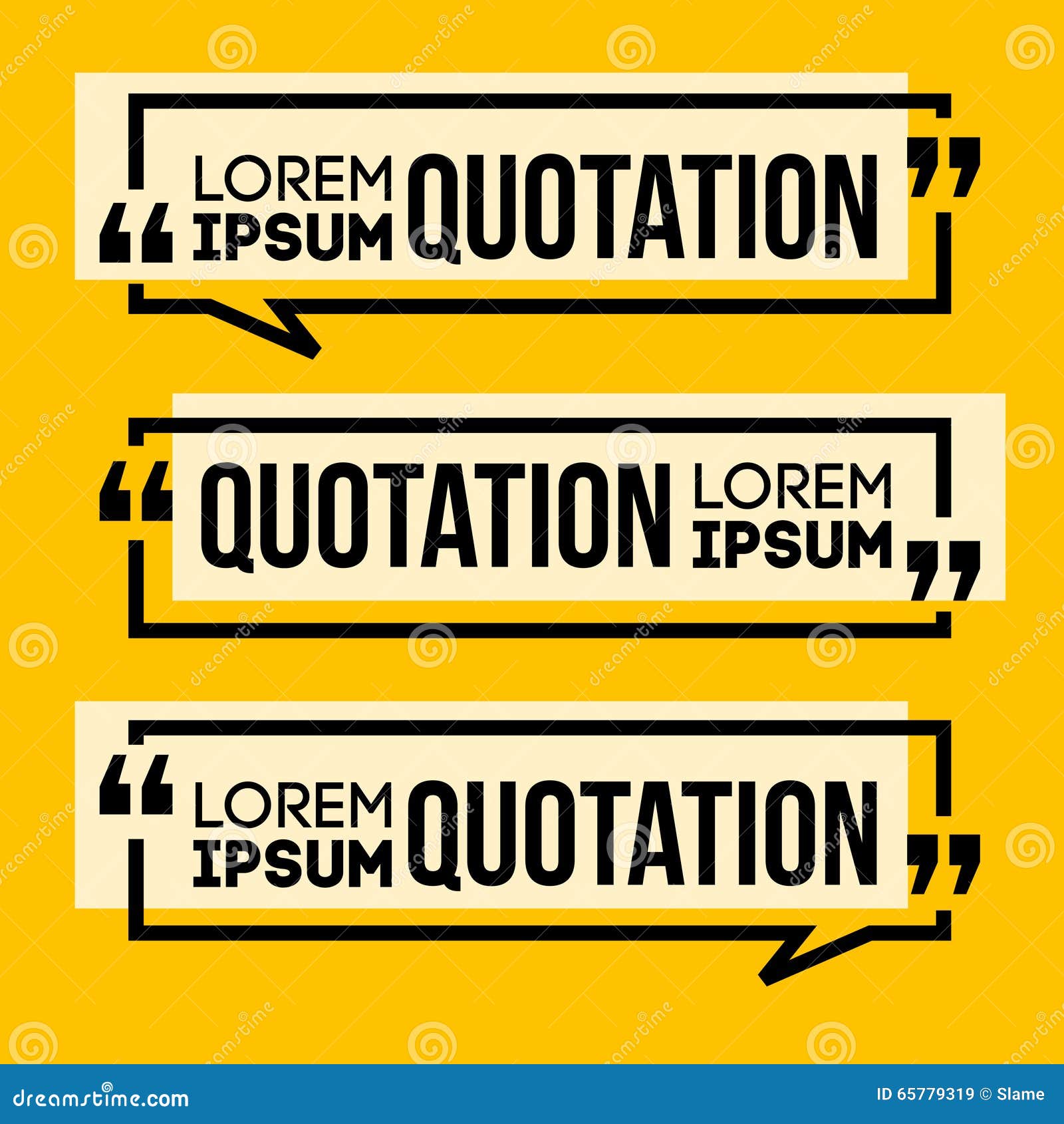 Quotation Speech banner stock vector. Illustration of commas - 65779319
