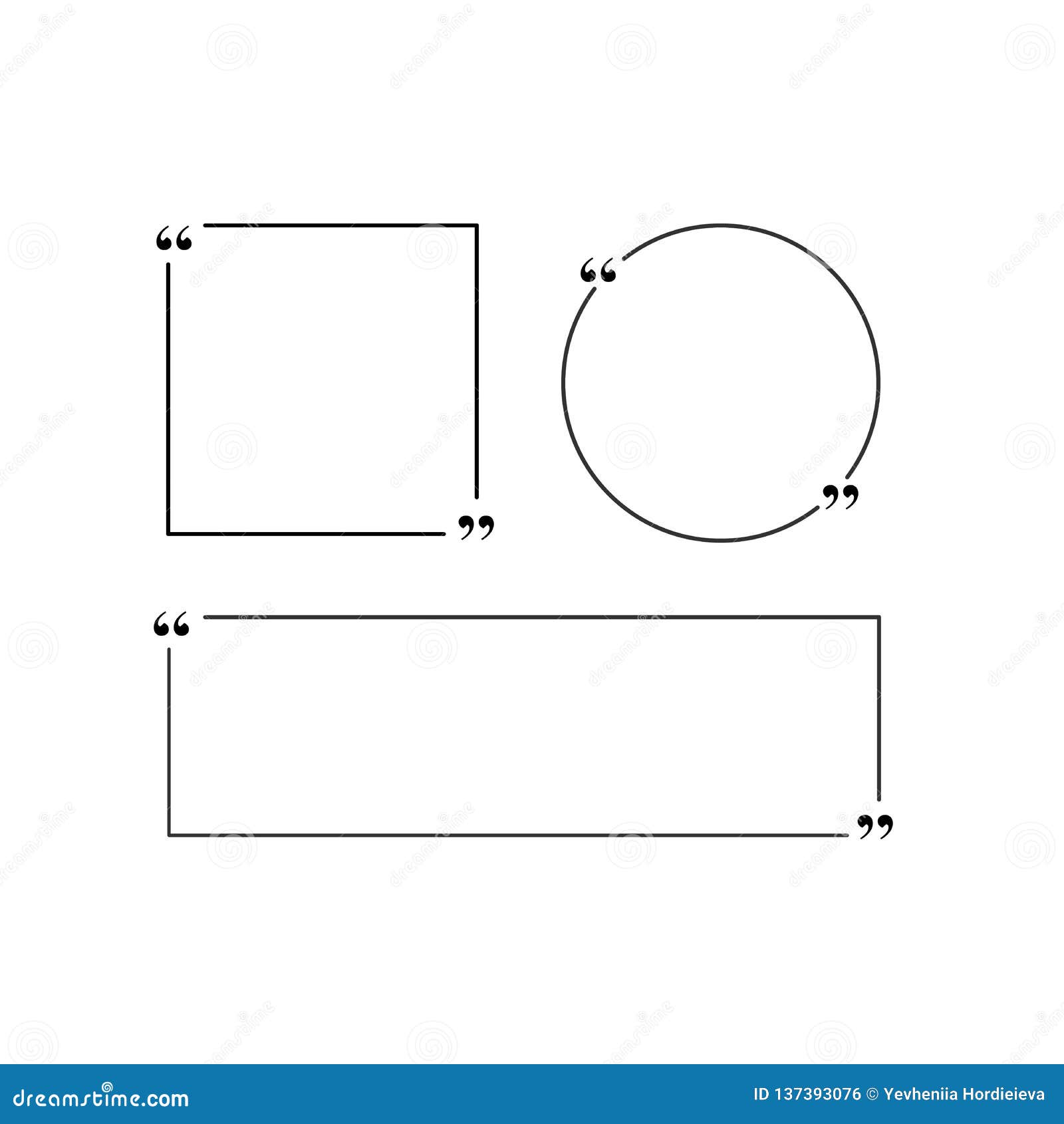 Quotation Templates. Creative Vector Banner Illustration with a Quote ...