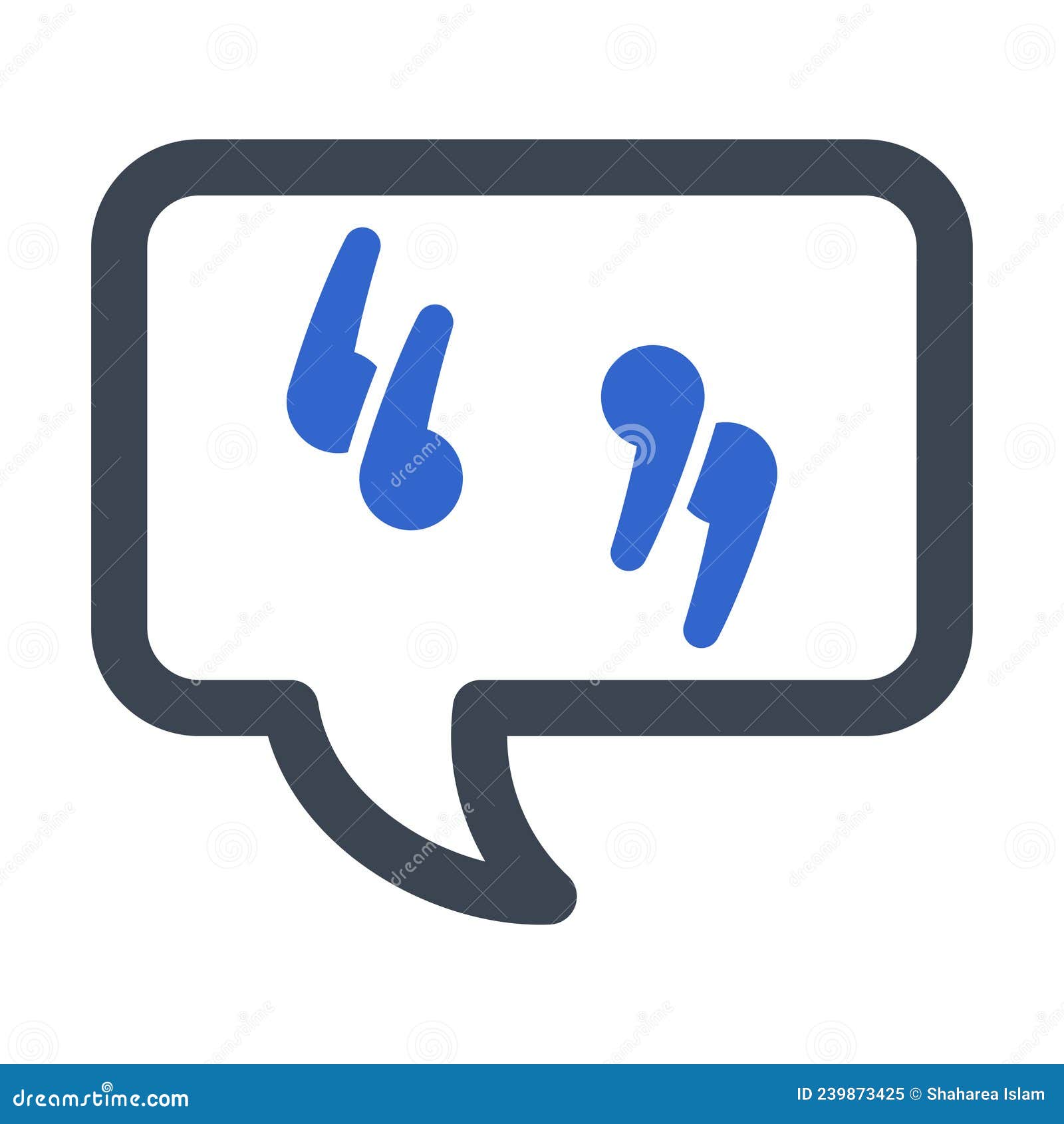 Quotation Text Template With A Simple Frame Cartoon Vector ...