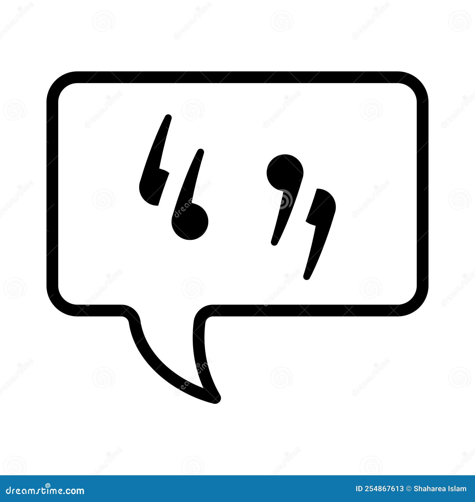 Quotation text icon stock vector. Illustration of reference - 254867613