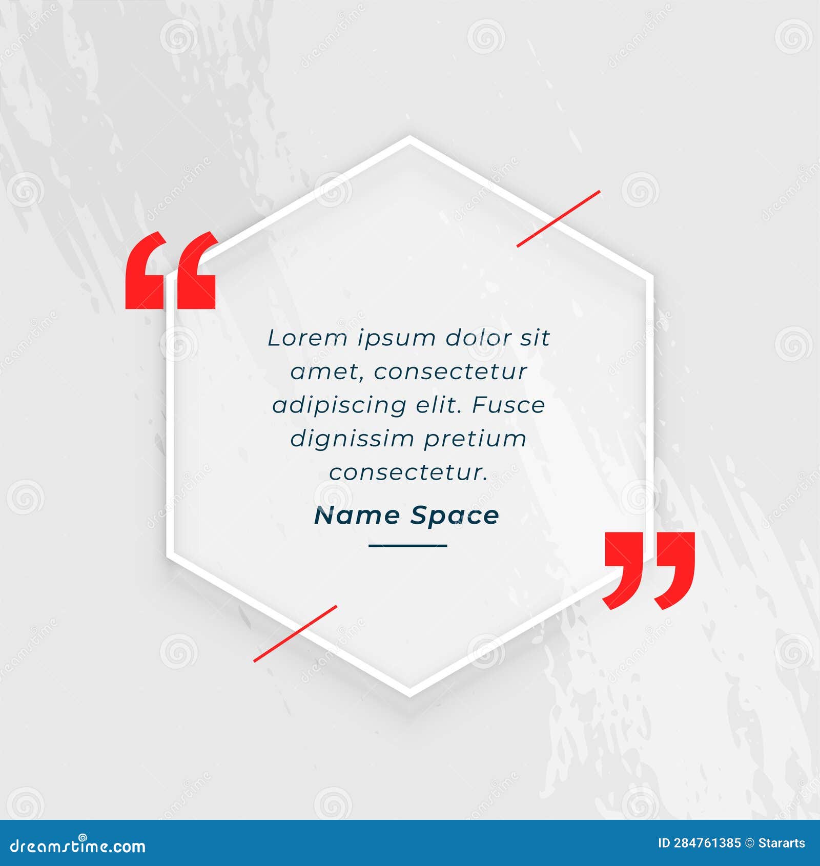 Quotation Text Template with a Simple Frame Stock Vector - Illustration ...