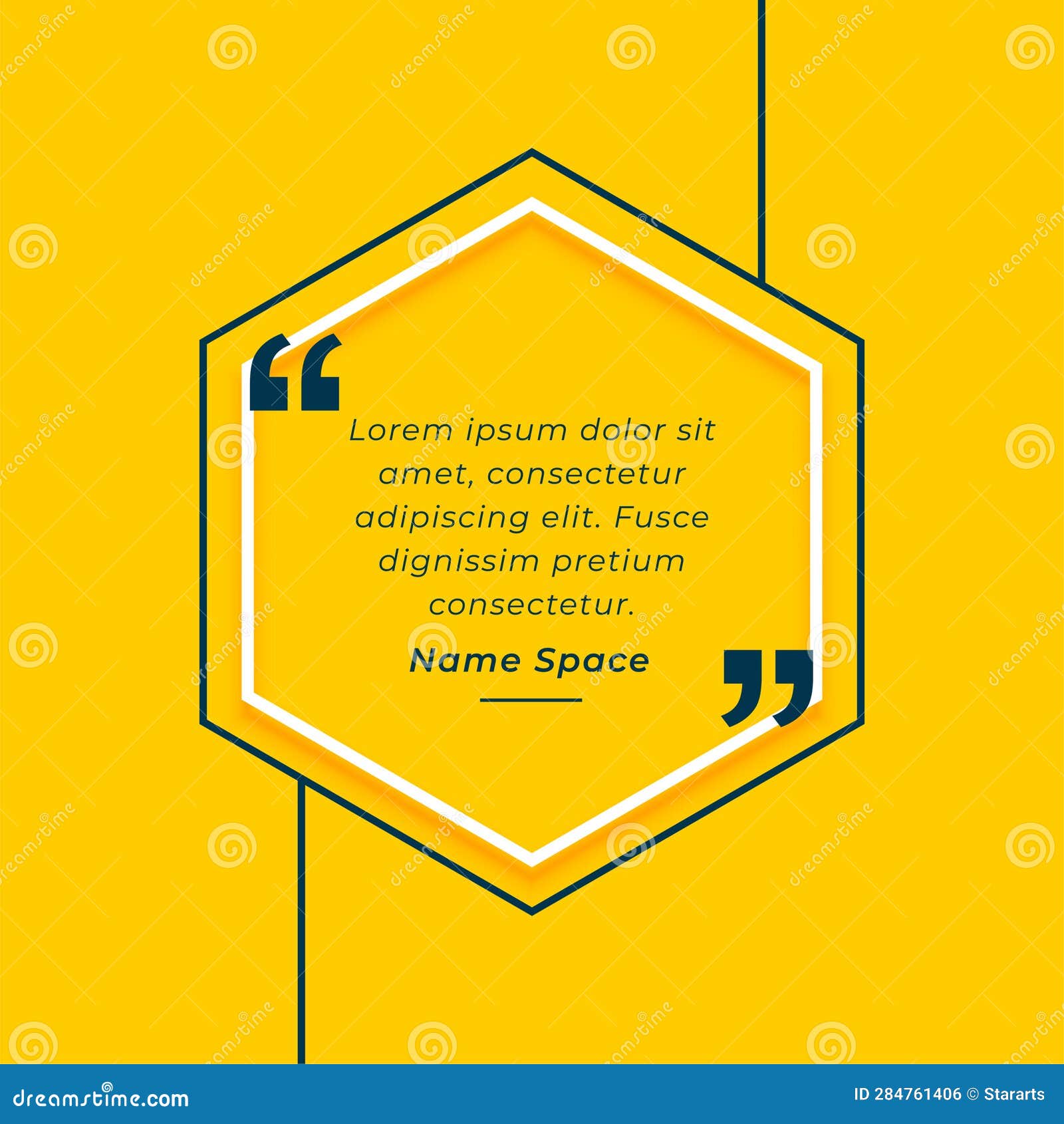 Quotation Text Template with a Simple Frame Vector Stock Illustration ...