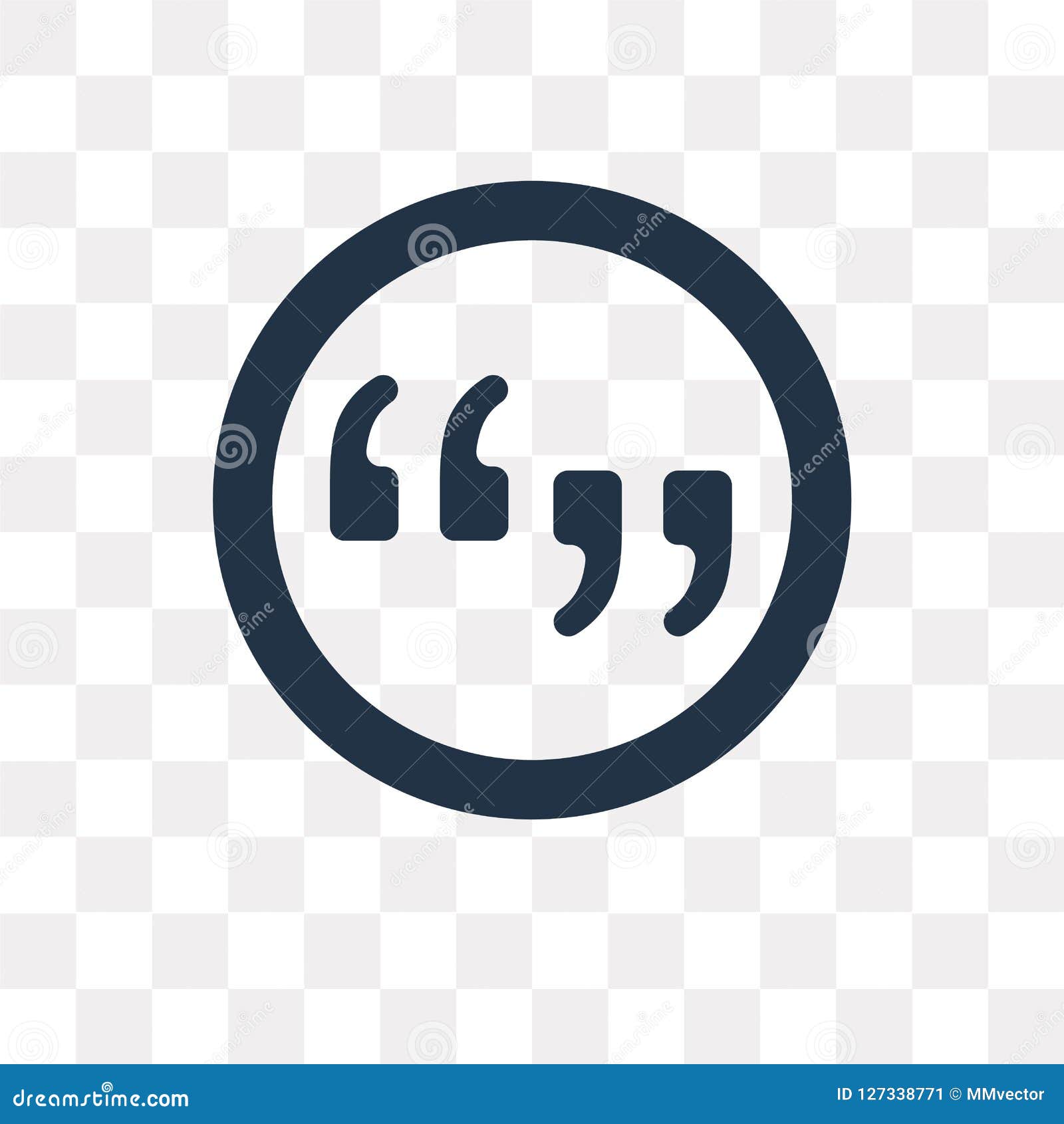 Quotation Vector Icon Isolated on Transparent Background, Quotation ...