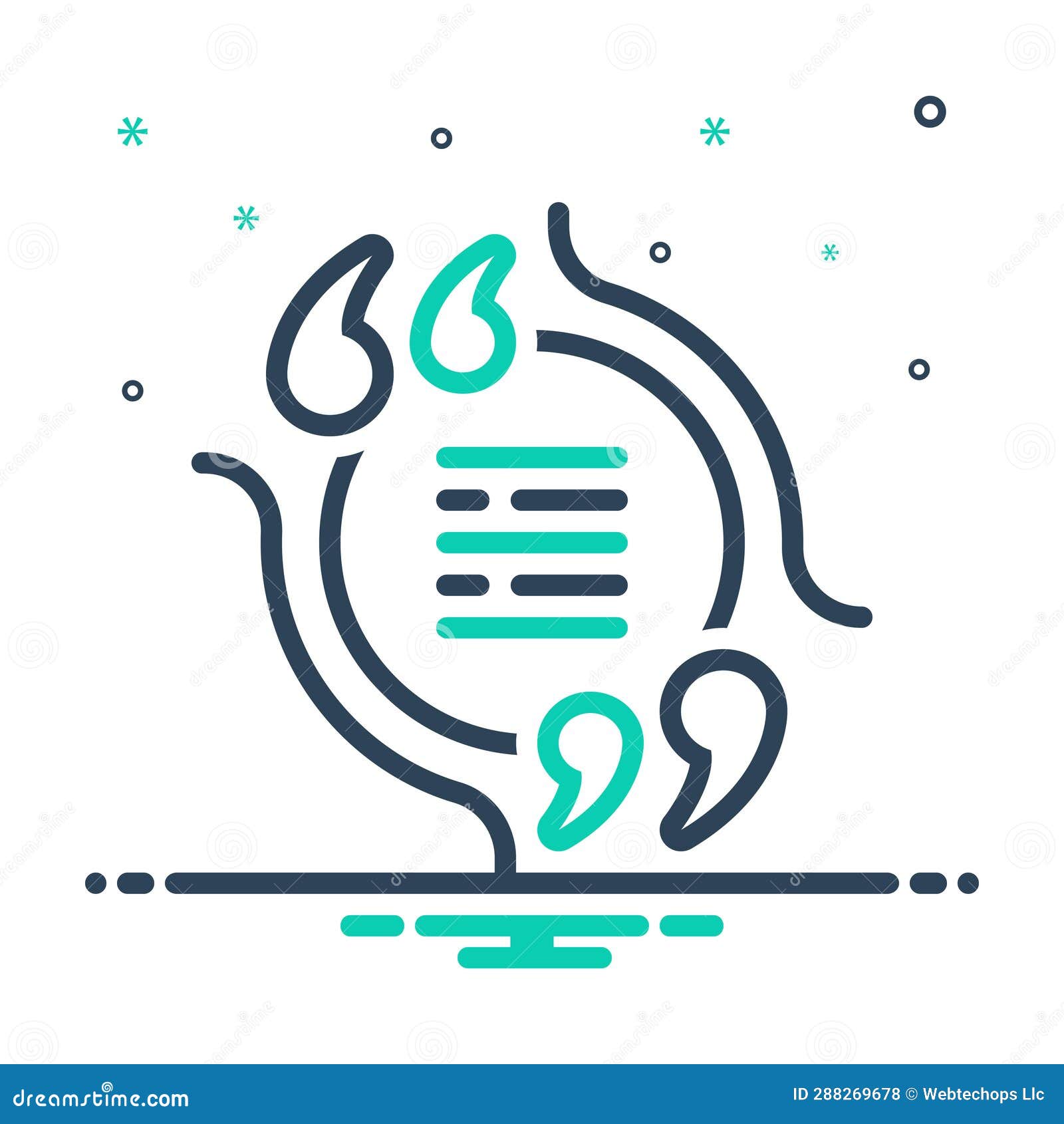 Mix Icon for Quotations, Quote and Words Stock Vector - Illustration of ...