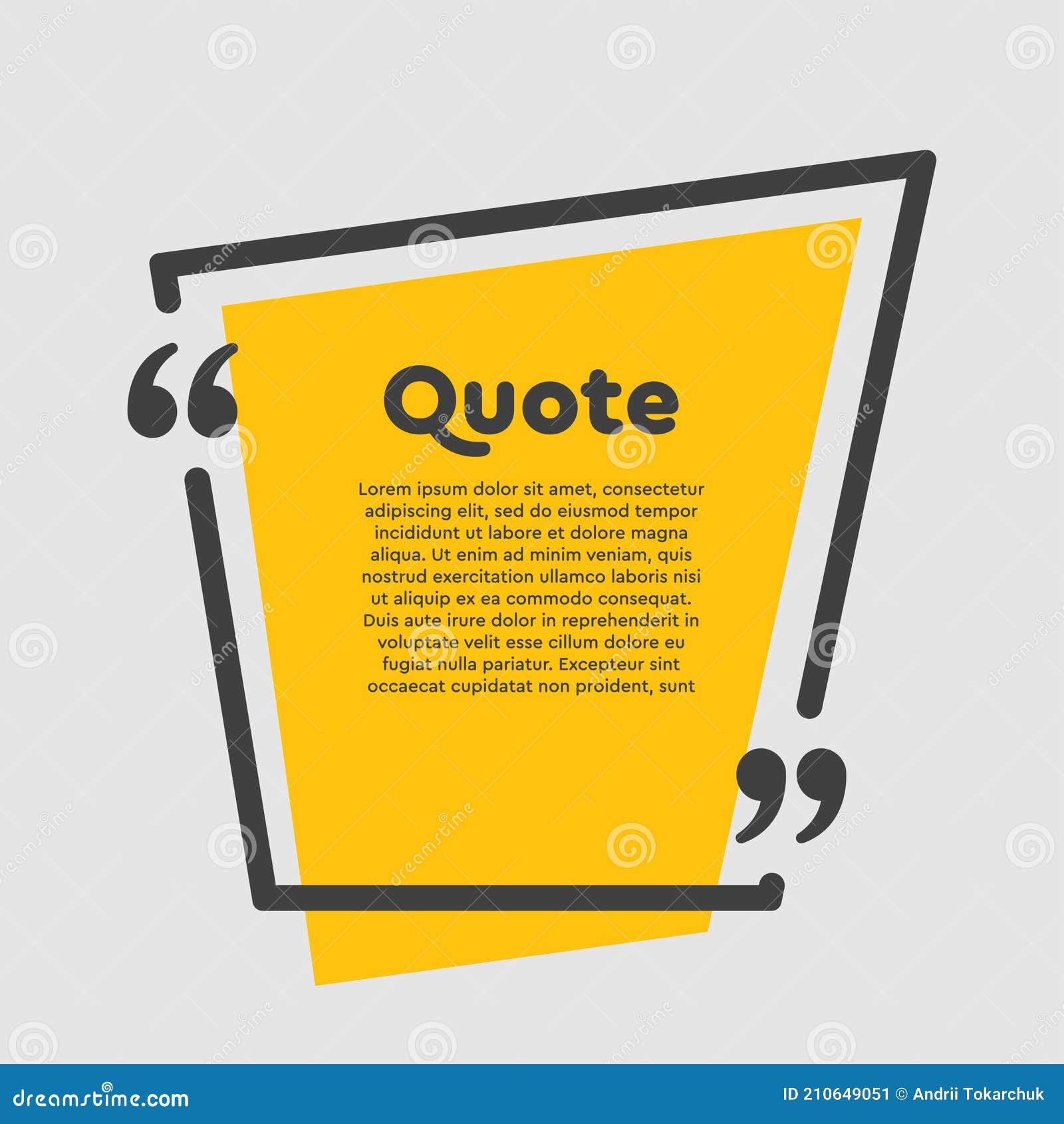 Quote Abstract Text with Bracket, Vector Banner Stock Vector ...