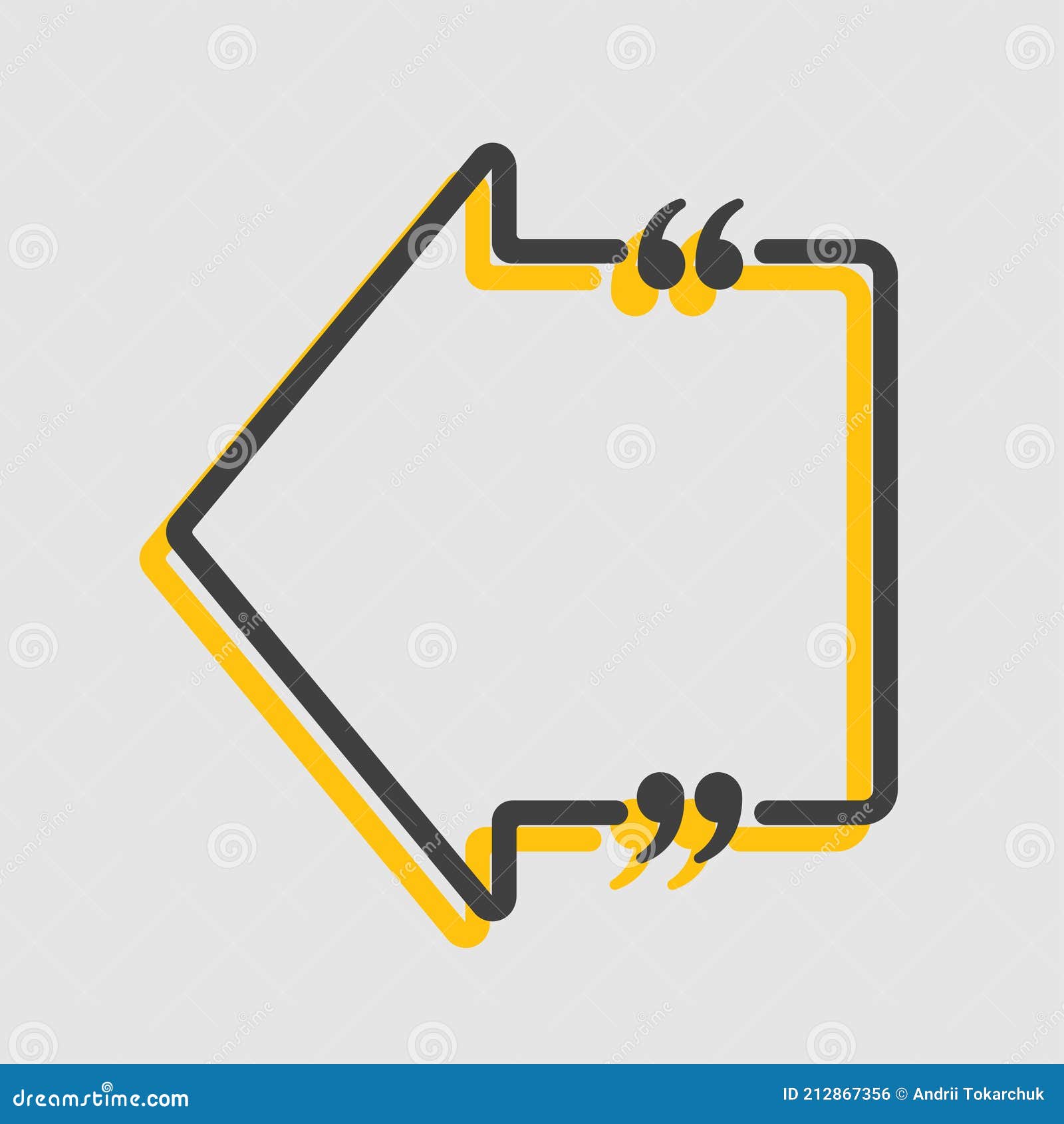 Quote Arrow Text with Bracket, Vector Banner Stock Vector ...