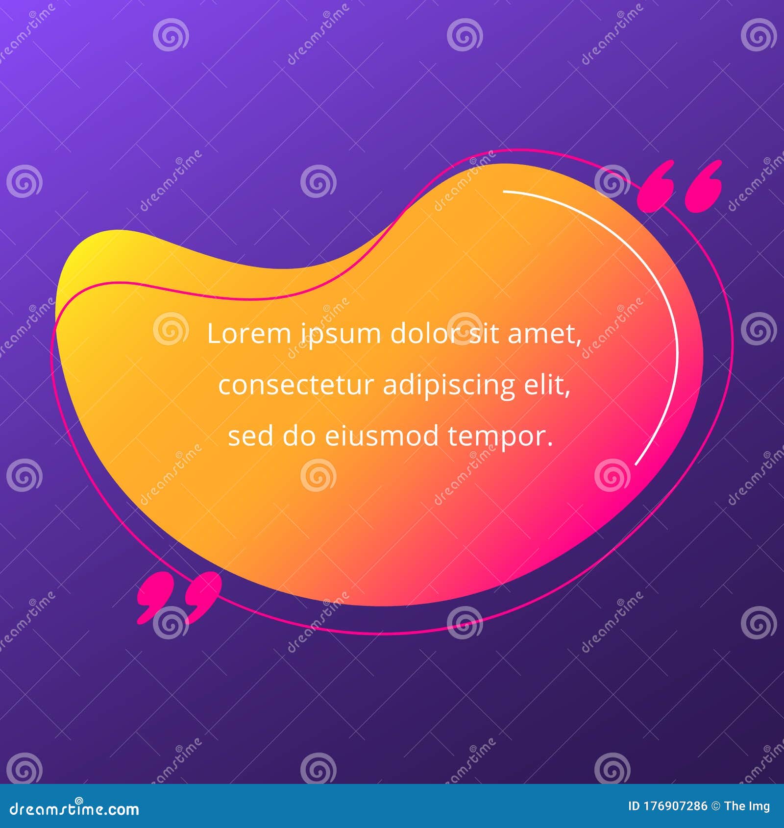 Quote Blank Frame Vector Template Stock Vector - Illustration of mark ...