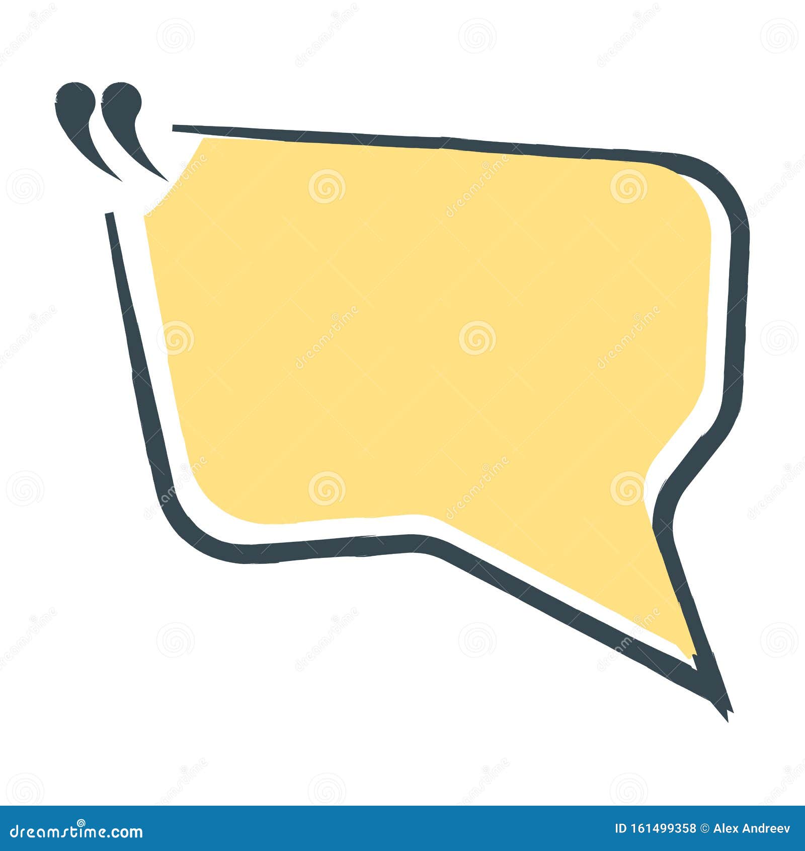 Quote Blank Icon and Label on White Background in Box. Template for ...