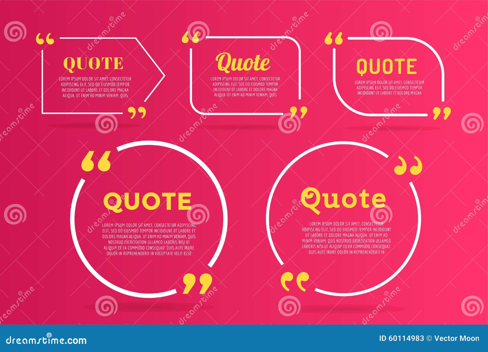 Quote Blank Template Bubble Empty Design Cartoon Vector | CartoonDealer ...