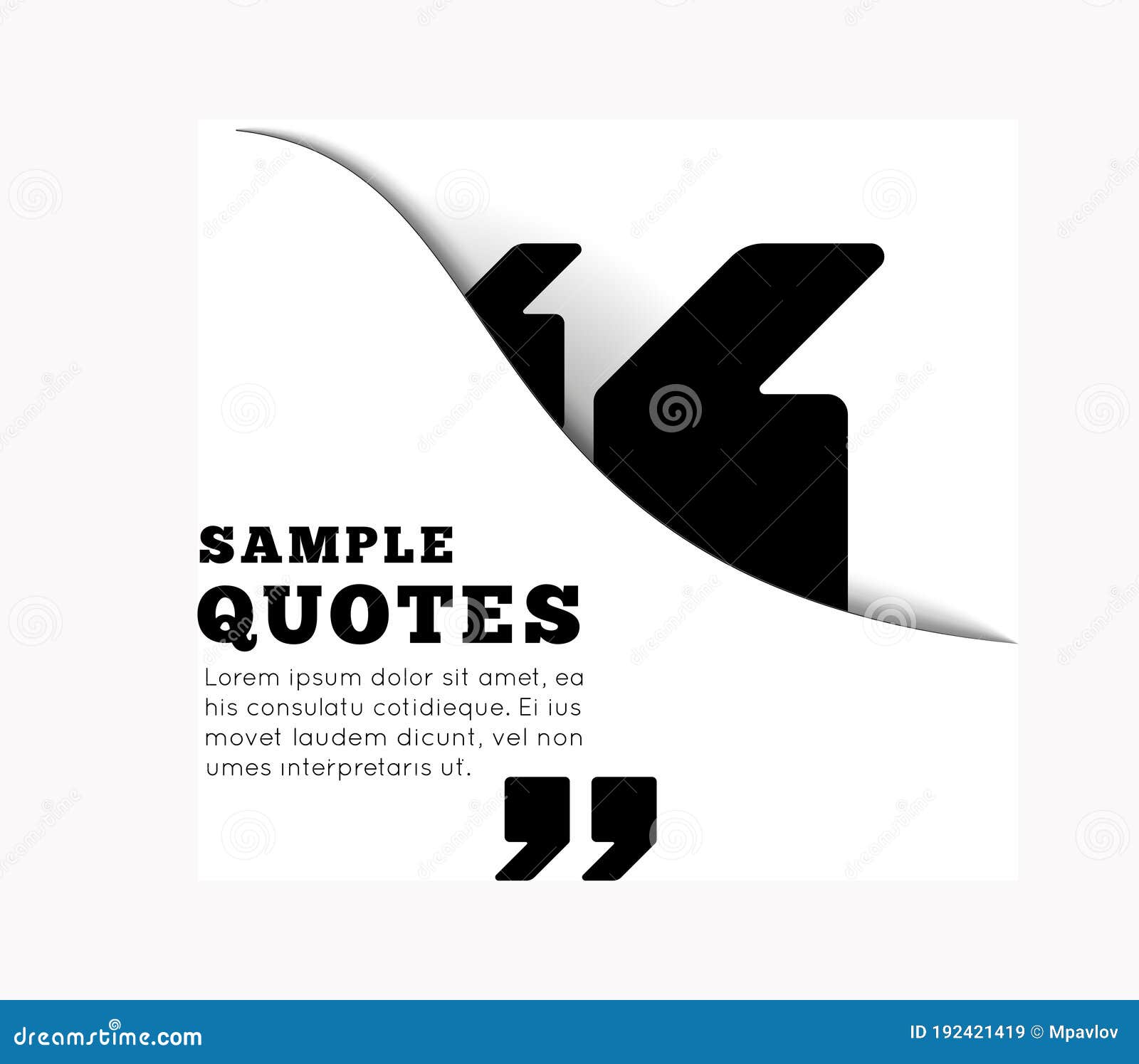 Quote Blank Template Bubble Empty Design Vector Illustration ...