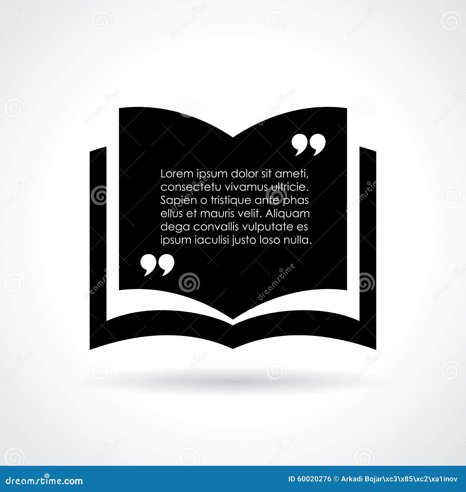 Quote book template stock vector. Illustration of cite - 60020276