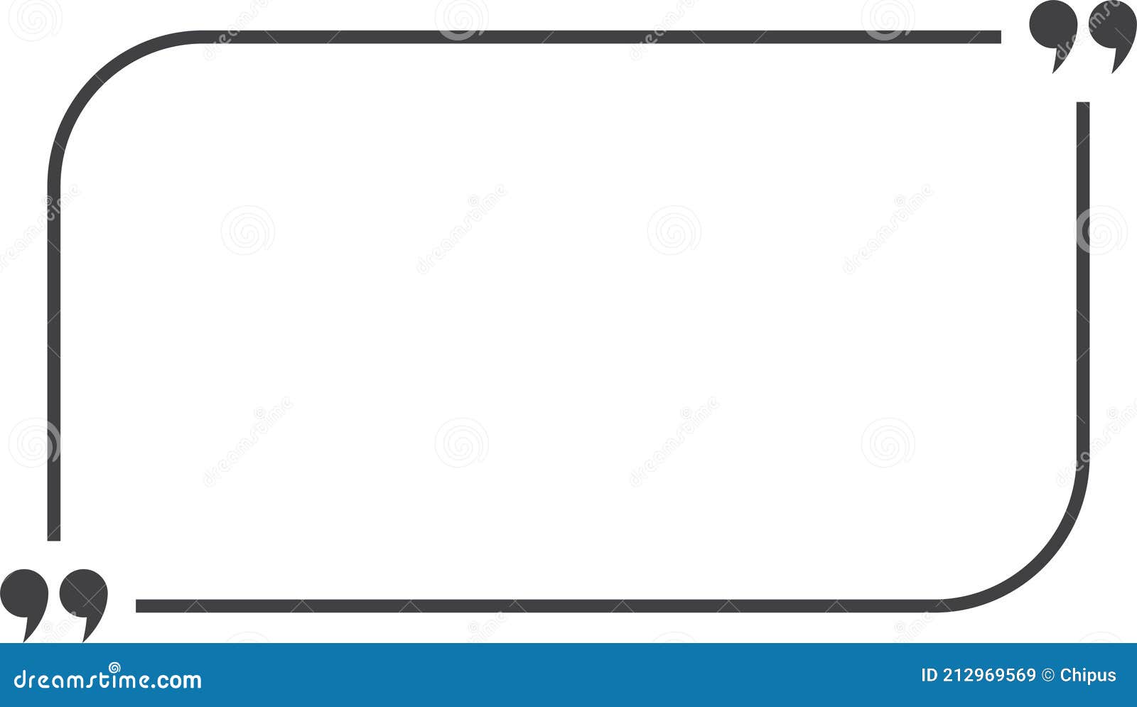 Quote Box or Bubbles in Flat Style. Stock Vector - Illustration of mark ...