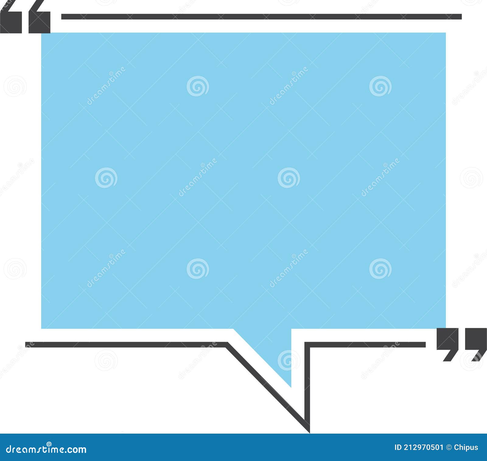 Quote Box or Bubbles in Flat Style. Stock Vector - Illustration of ...
