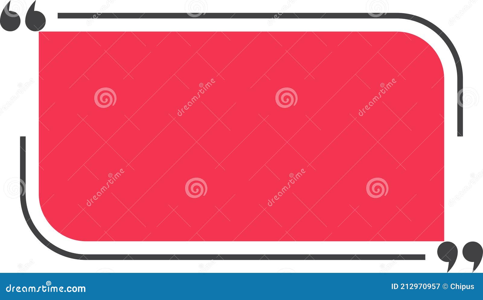 Quote Box or Bubbles in Flat Style. Stock Vector - Illustration of mark ...