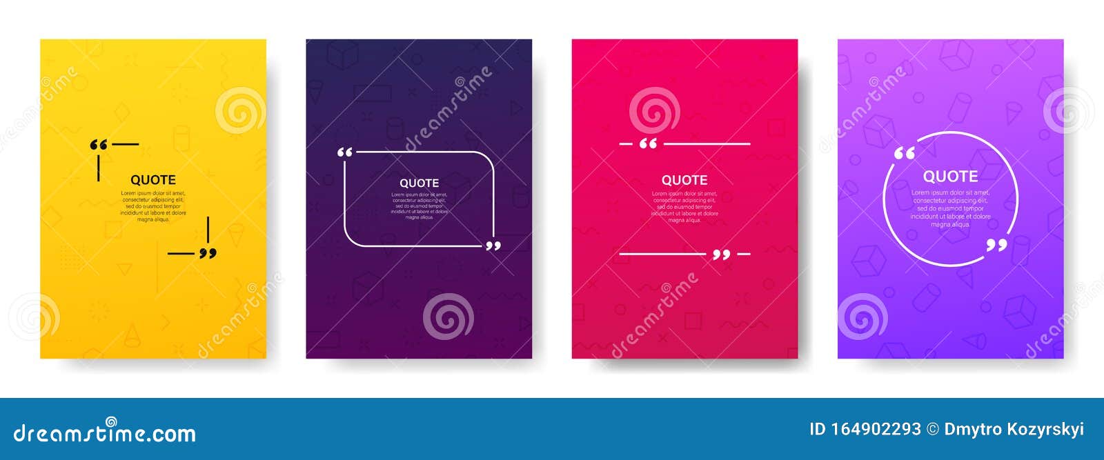 Quote Box Frame, Big Set. Quote Box Icon. Texting Quote Boxes Stock ...