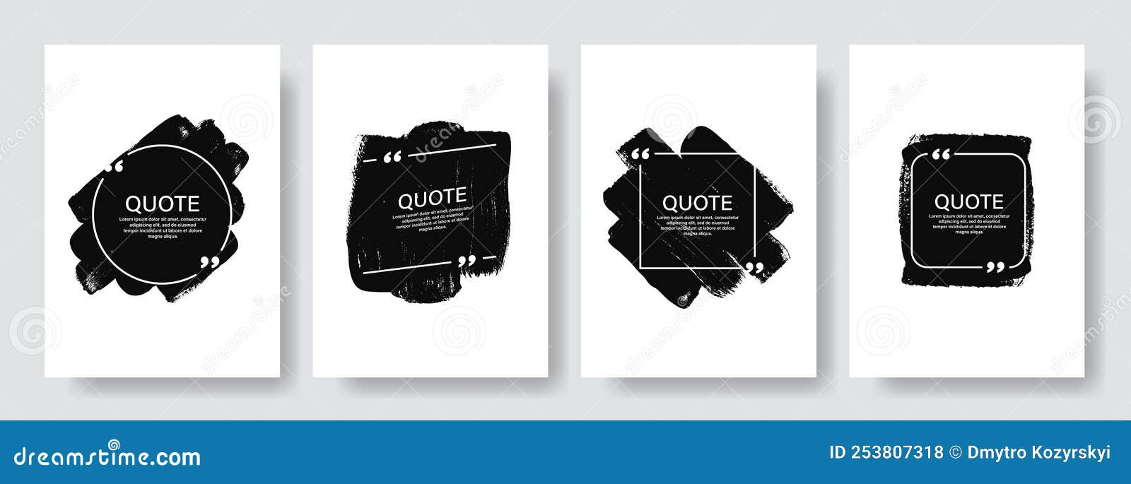 Quote Box Frame, Big Set. Texting Quote Boxes. Blank Template Quote ...