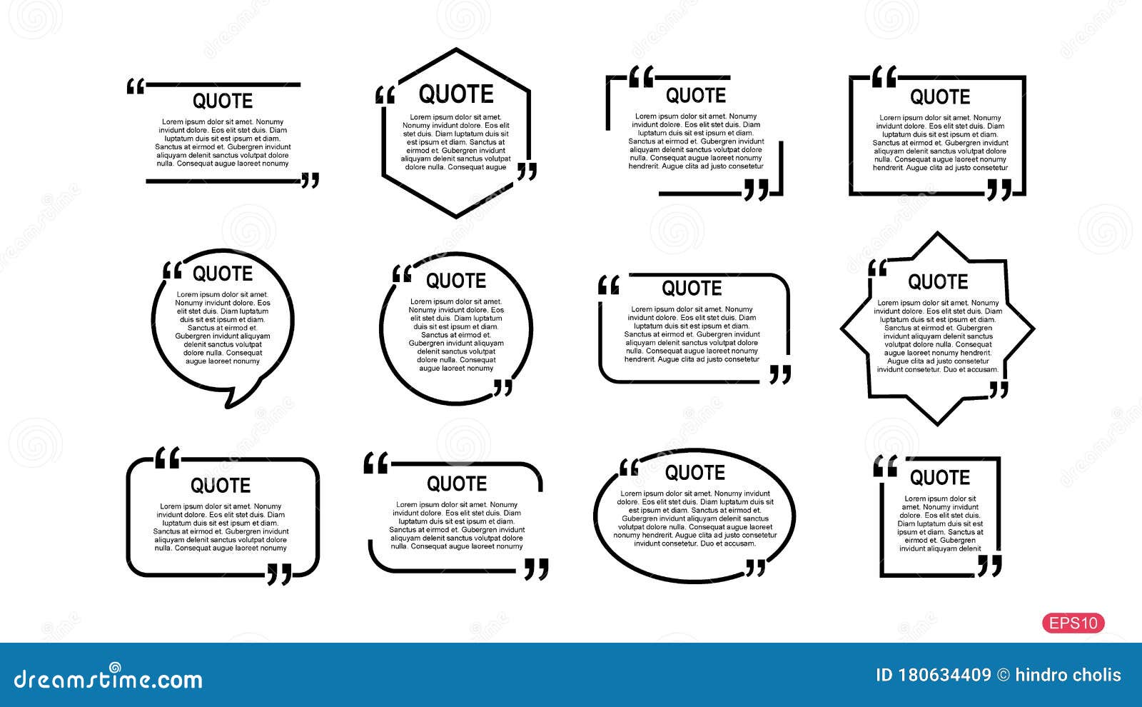 Quote Box Frame, Big Set. Texting Quote Boxes with White Background ... Quote Box Frame, Big Set. Texting Quote Boxes with White Background ...