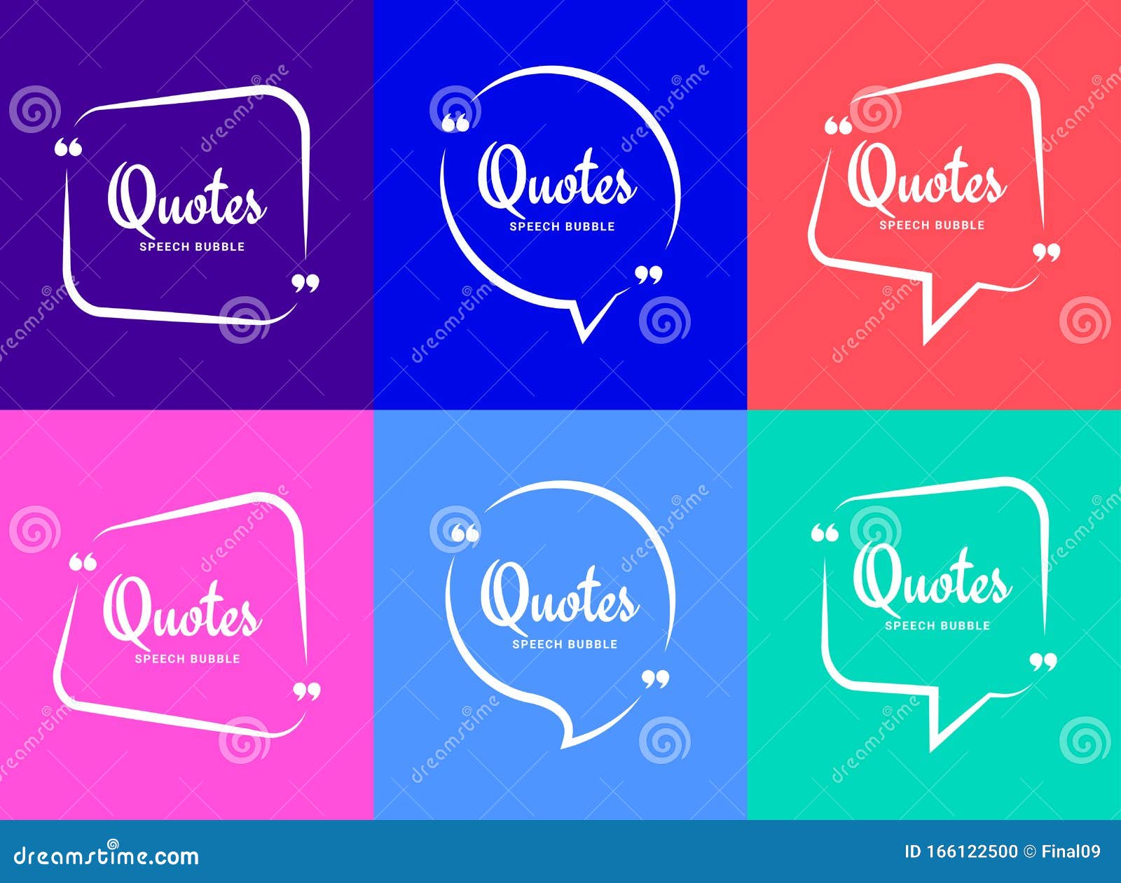 Quote Box Frame. Quotation Bubble or Quotes Symbols for Blog. Texting ...