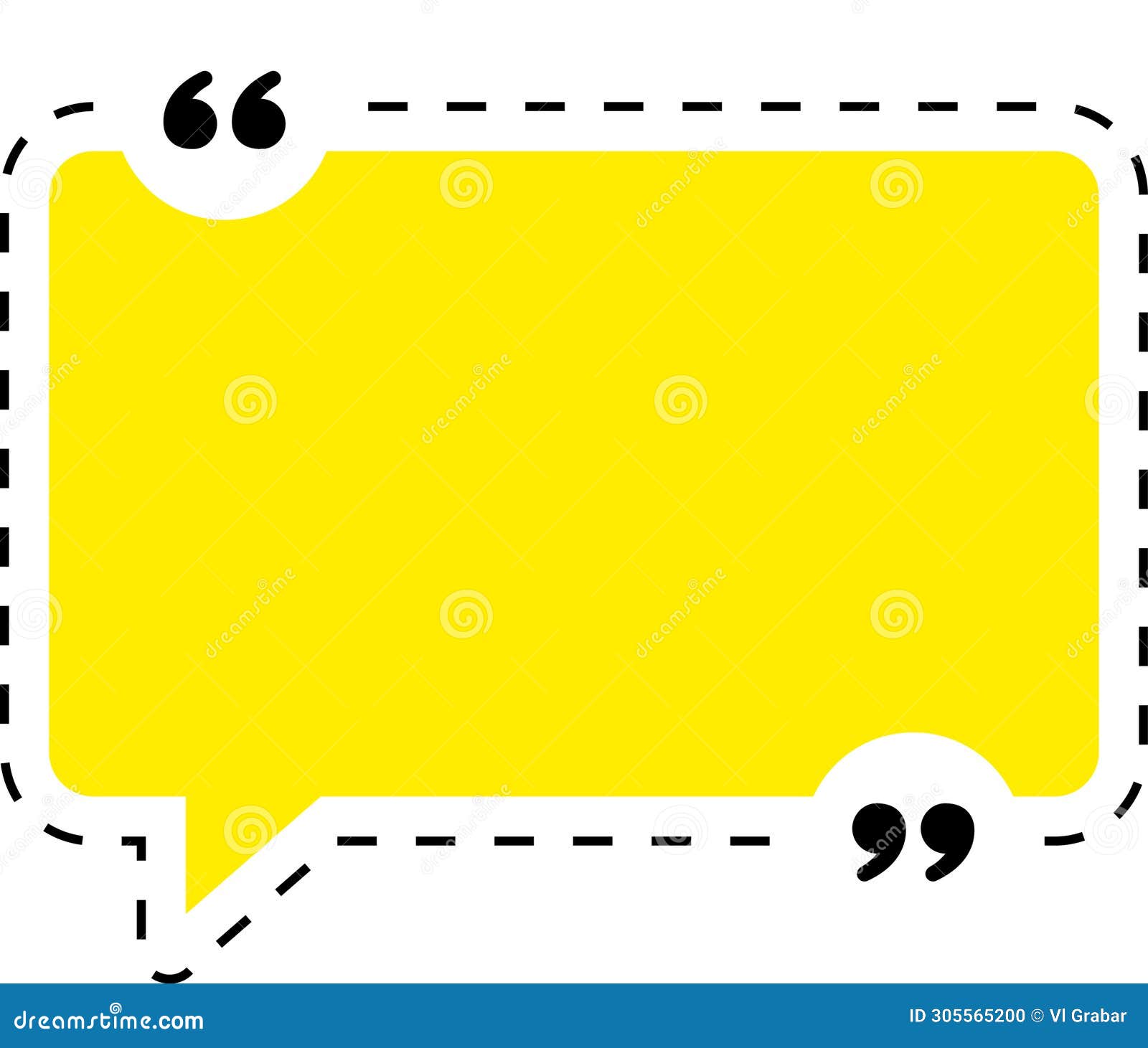 Quote Box Frame, Speech Bubbles with Quotation Marks. Blank Text ...