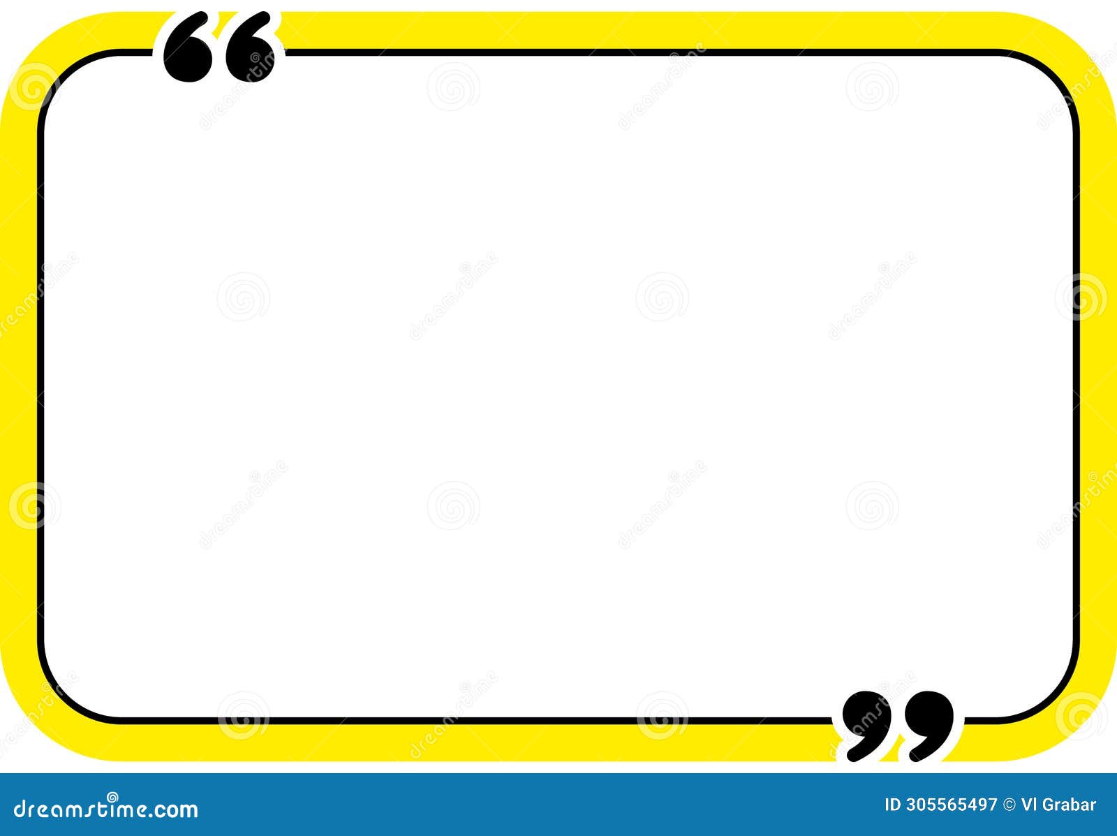 Quote Box Frame, Speech Bubbles with Quotation Marks. Blank Text ...