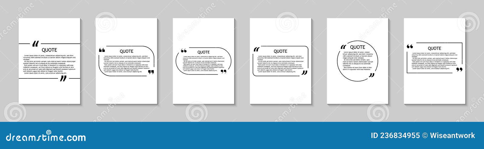 Quote in Box of Notebook. Square Template for Text Bubbles with ...
