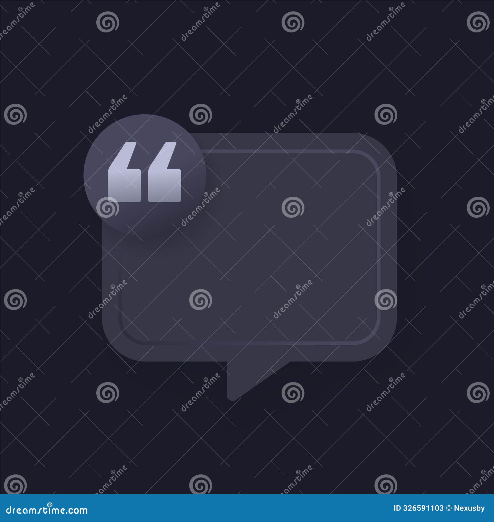 Quote Box, Quotation Frame Dark Design Stock Illustration ...