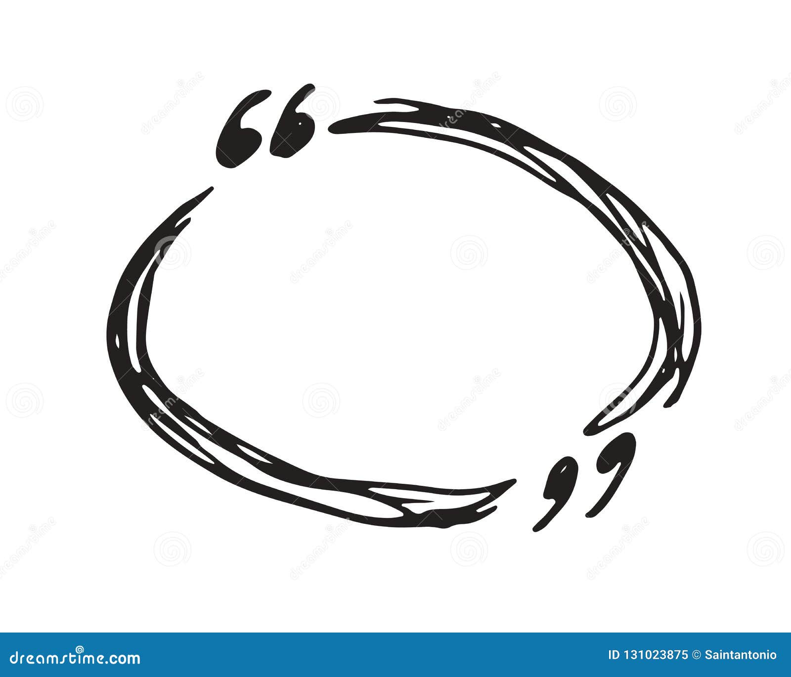 Quote Box Or Quotation Frame Hand Drawn Sketch Doodle Vector ...