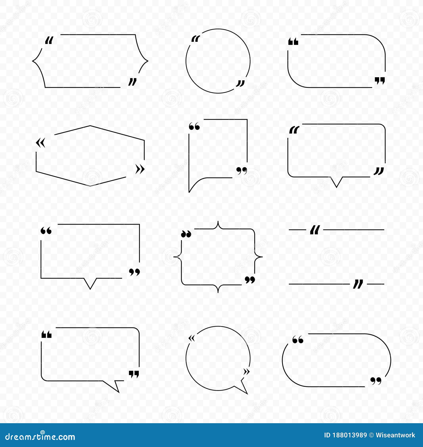 Quote Box. Quotation Of Text. Bubble And Frame For Speech, Comment ...