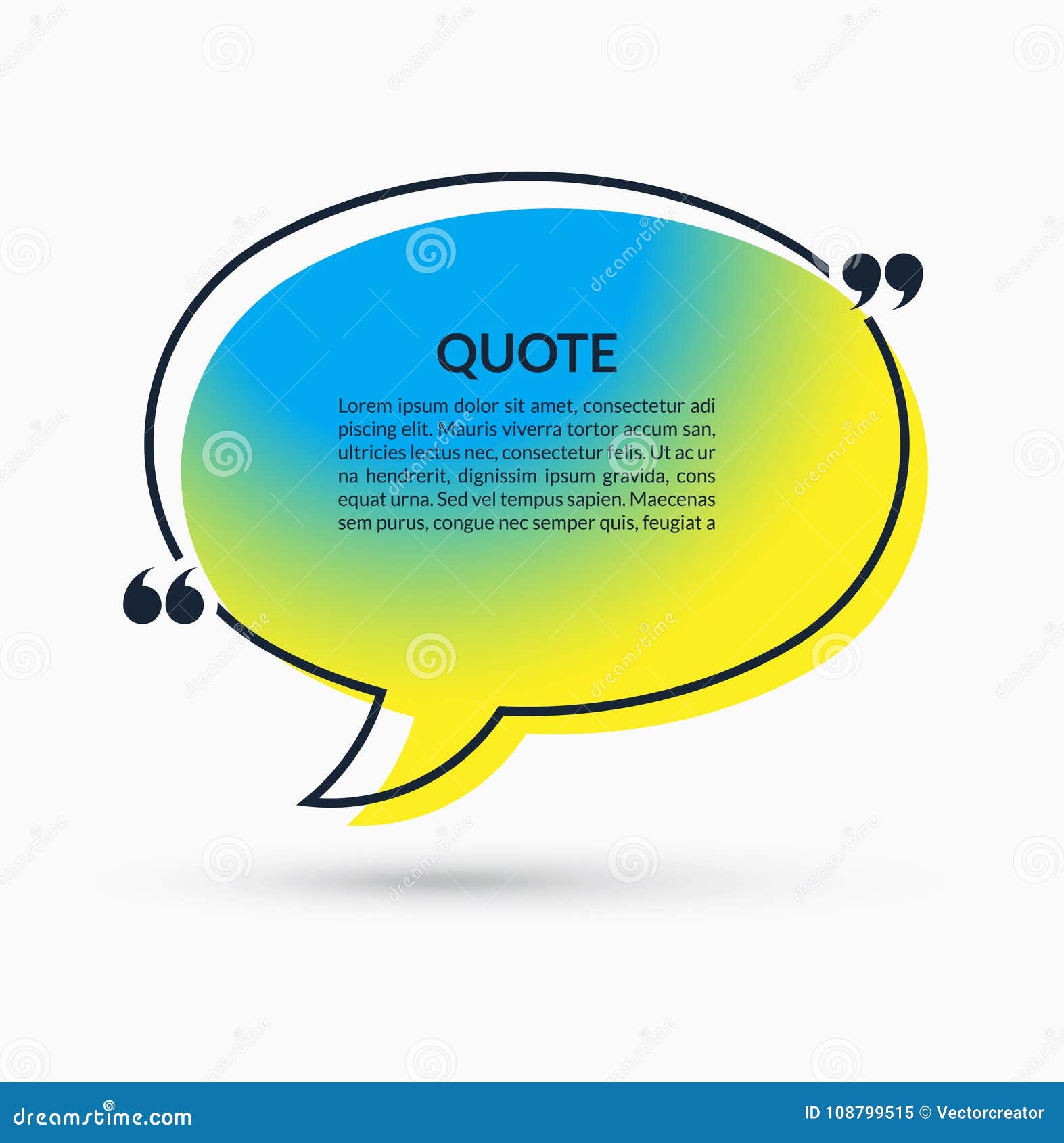 Quote Box on Trendy Gradient Background. Stock Illustration ... Quote Box on Trendy Gradient Background. Stock Illustration ...