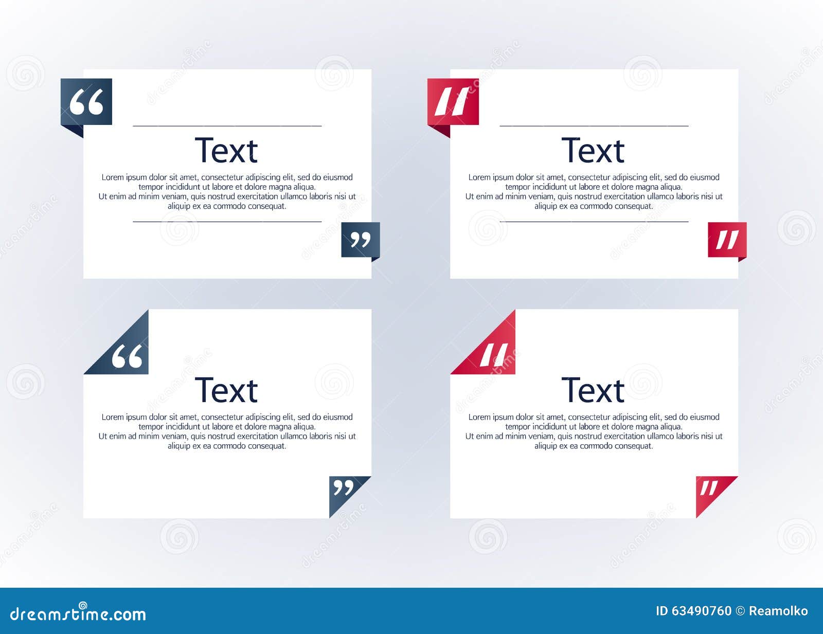 Quote boxes with marks set stock vector. Illustration of sign - 63490760