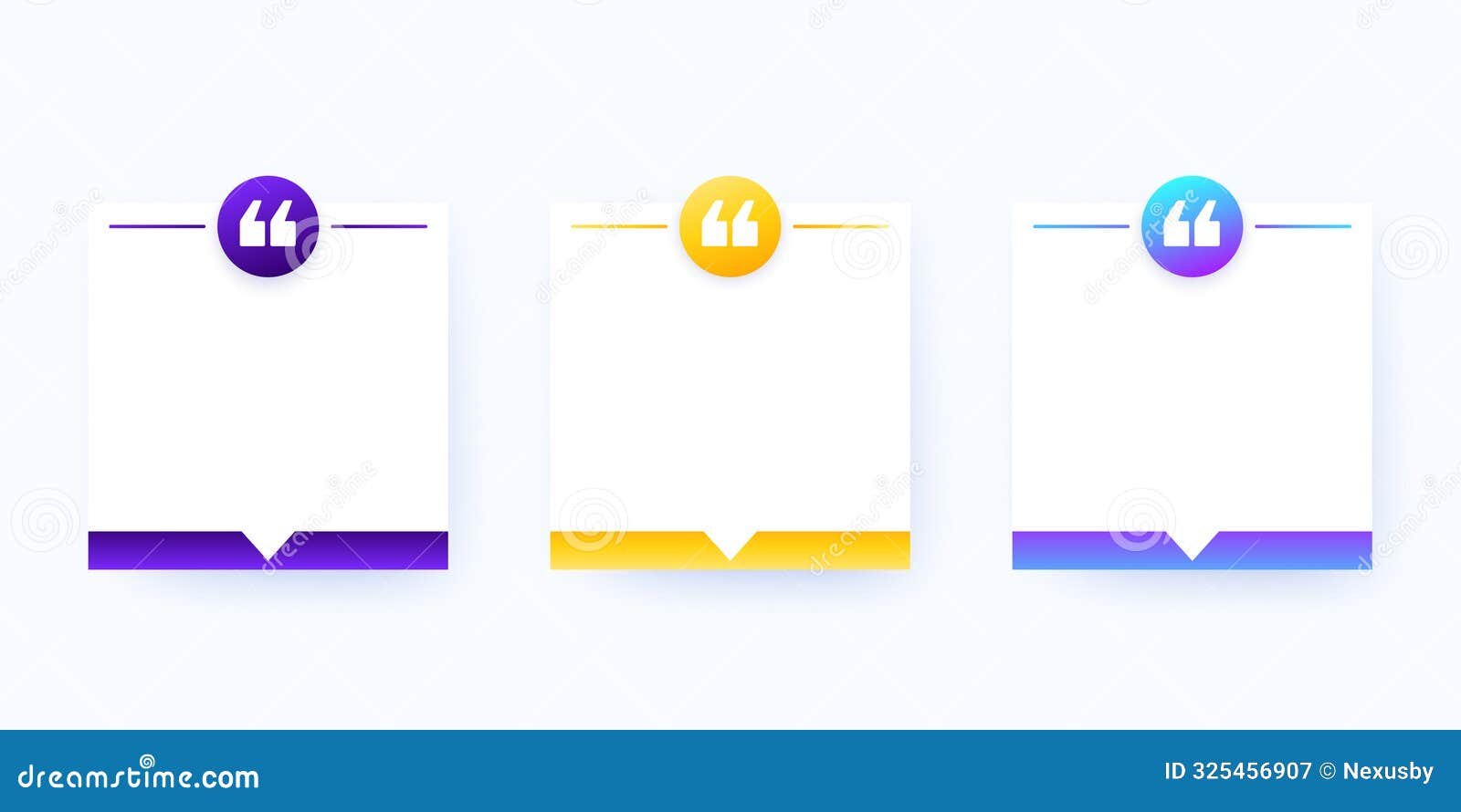 Quote Boxes For Text, Quotation Frames Design Cartoon Vector ...