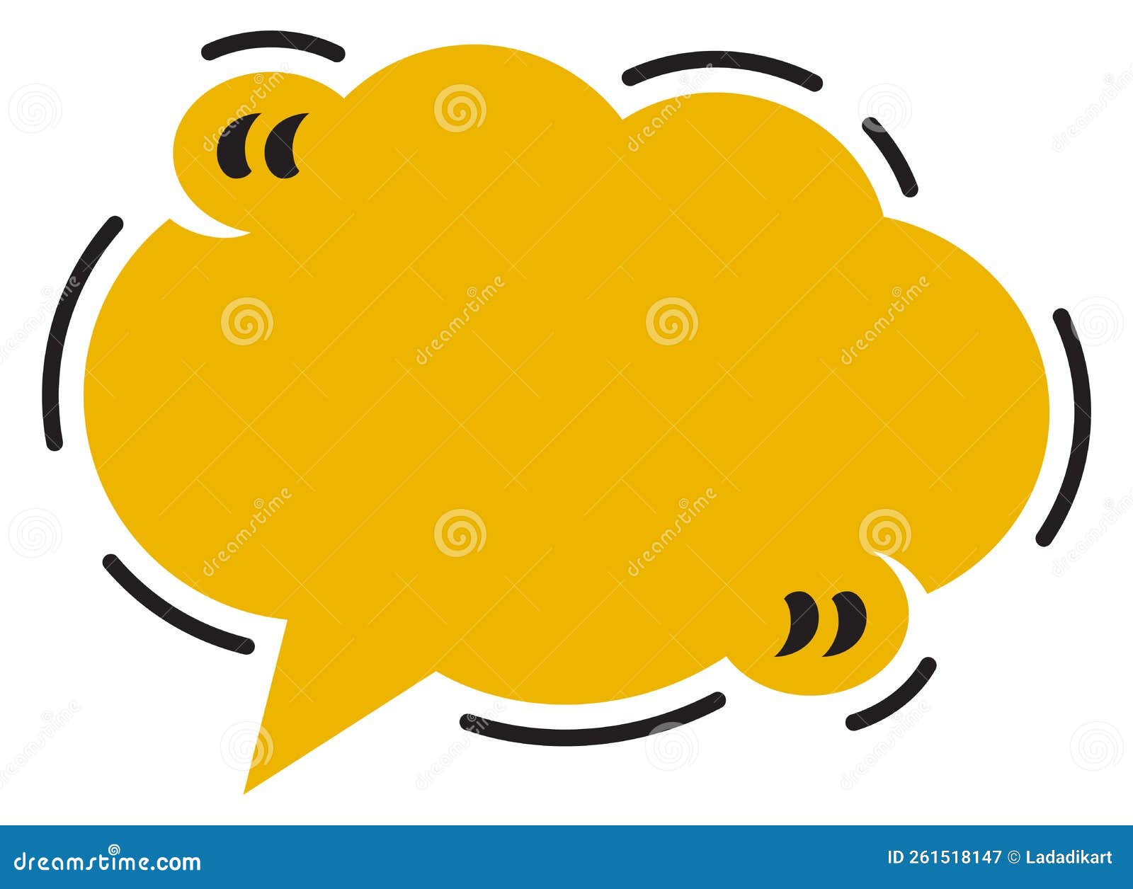 Quote Bubble Template. Blank Citation Color Cloud Stock Vector ...